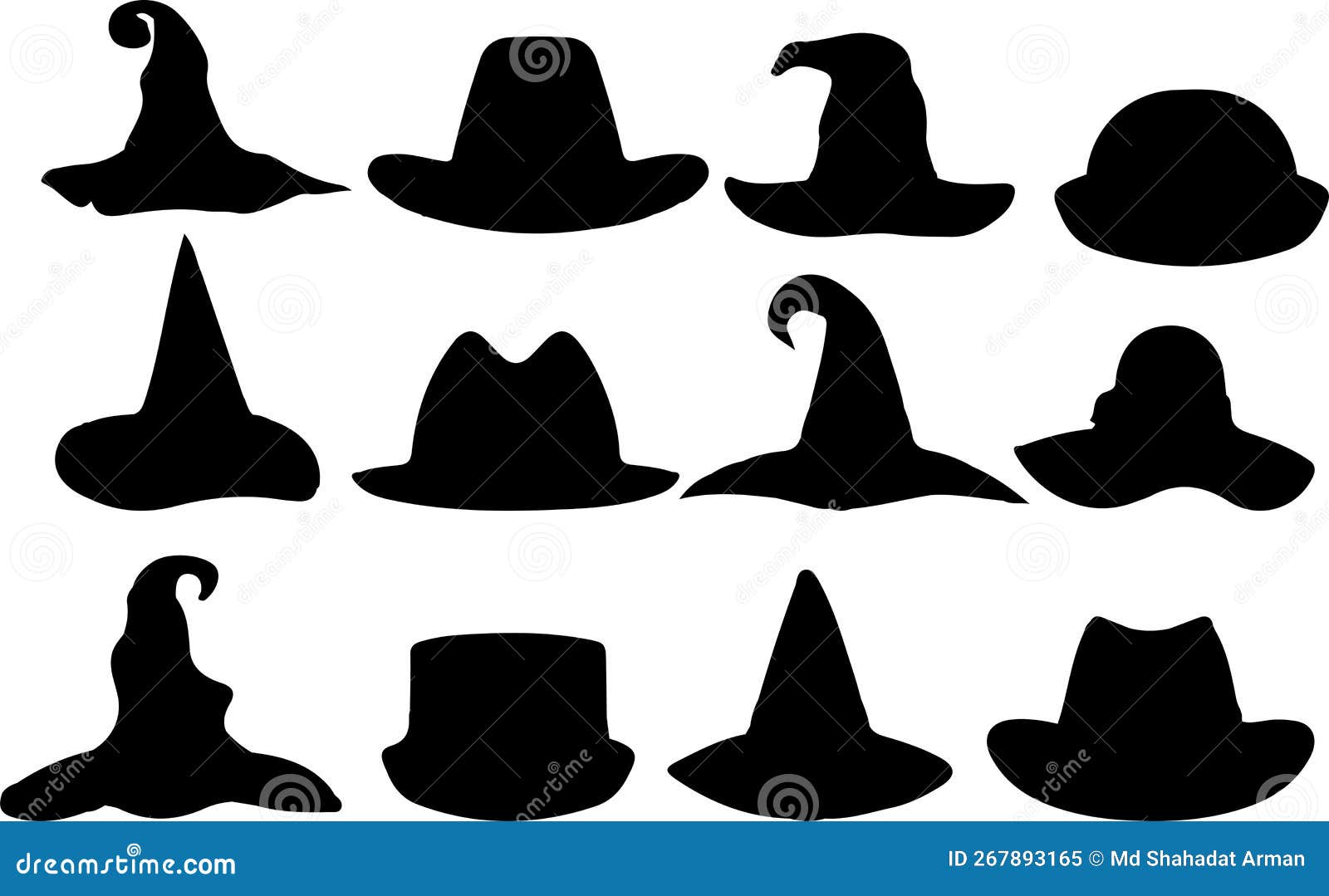 Magic Hats 2 Silhouette, Magic Hats 2 Silhouette Set, Stock ...