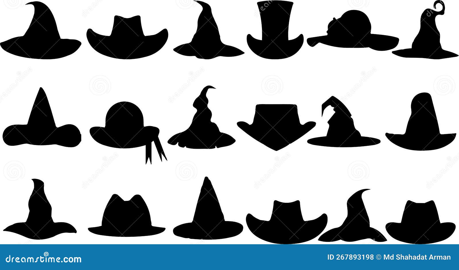 Magic Hats 2 Silhouette, Magic Hats 2 Silhouette Set, Stock ...