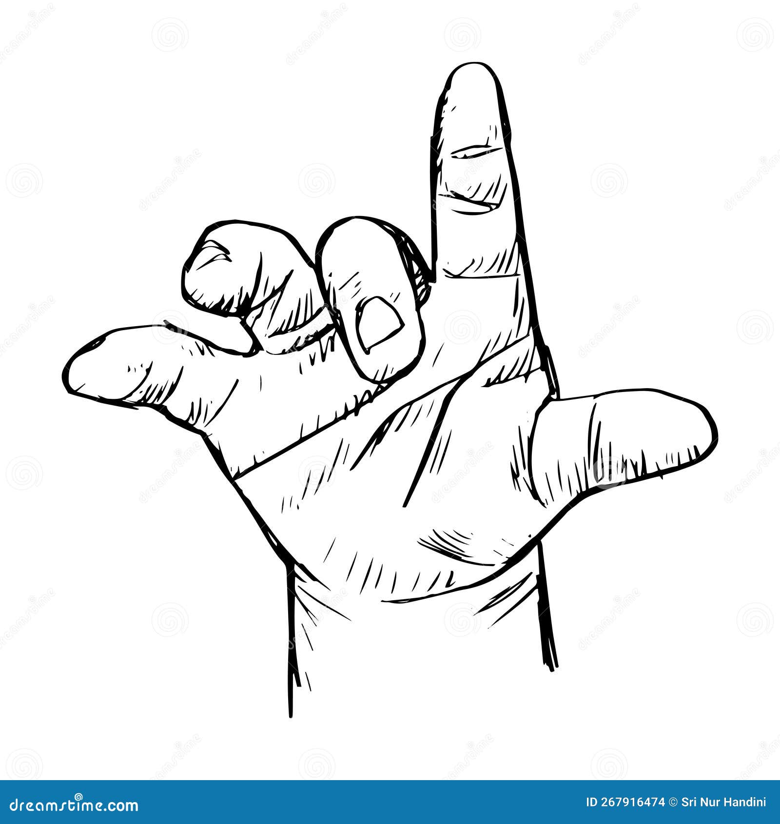 Baby Hand. Human Hands Sketch Drawing Illustration Stock Illustration ...