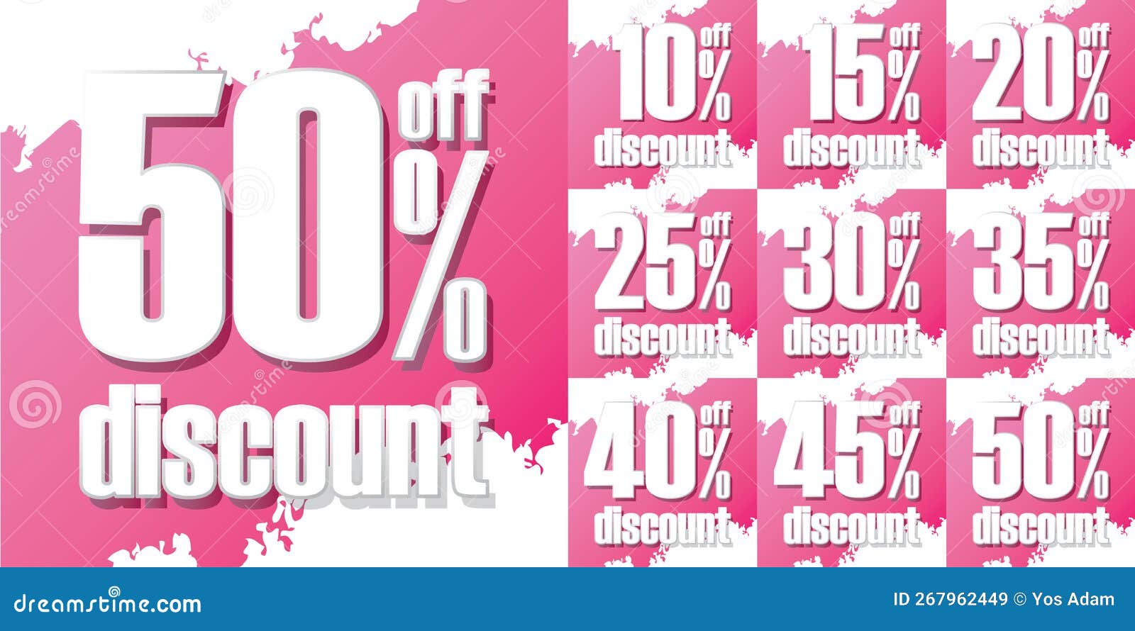 White and Pink Sign, Special Offer, Coupons, and Off Discount Set ...