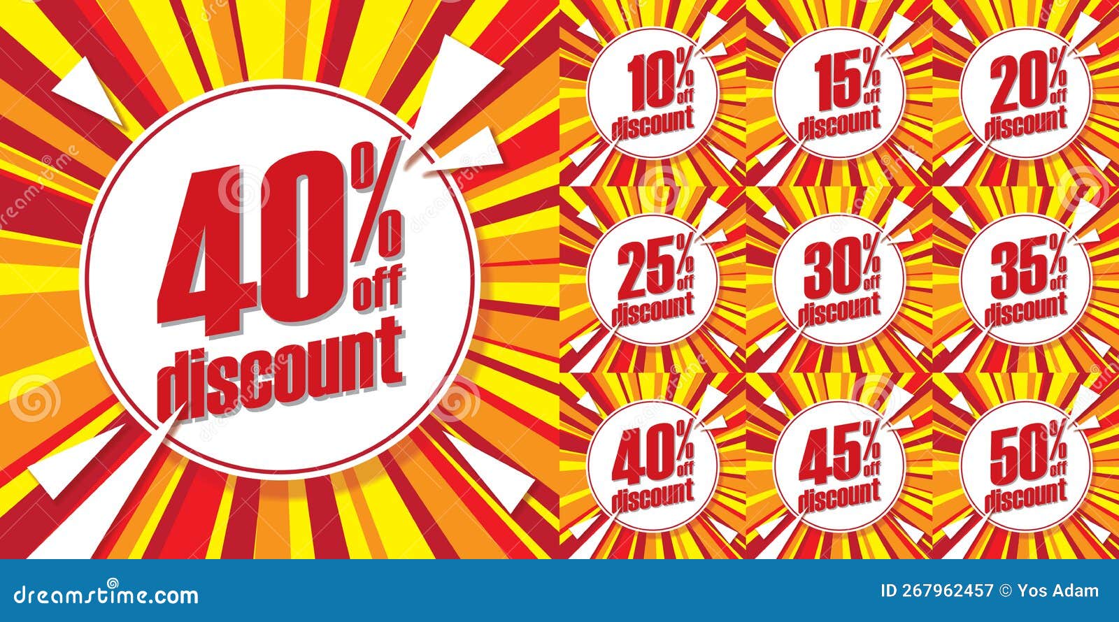 Orange Special Sale Sign, Coupons, and Off Discount Set Vector ...