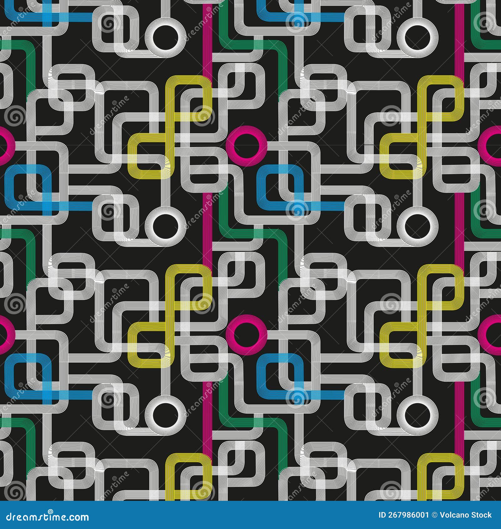 Seamless Linear Vector Geometric Minimalistic Pattern Stock Vector ...