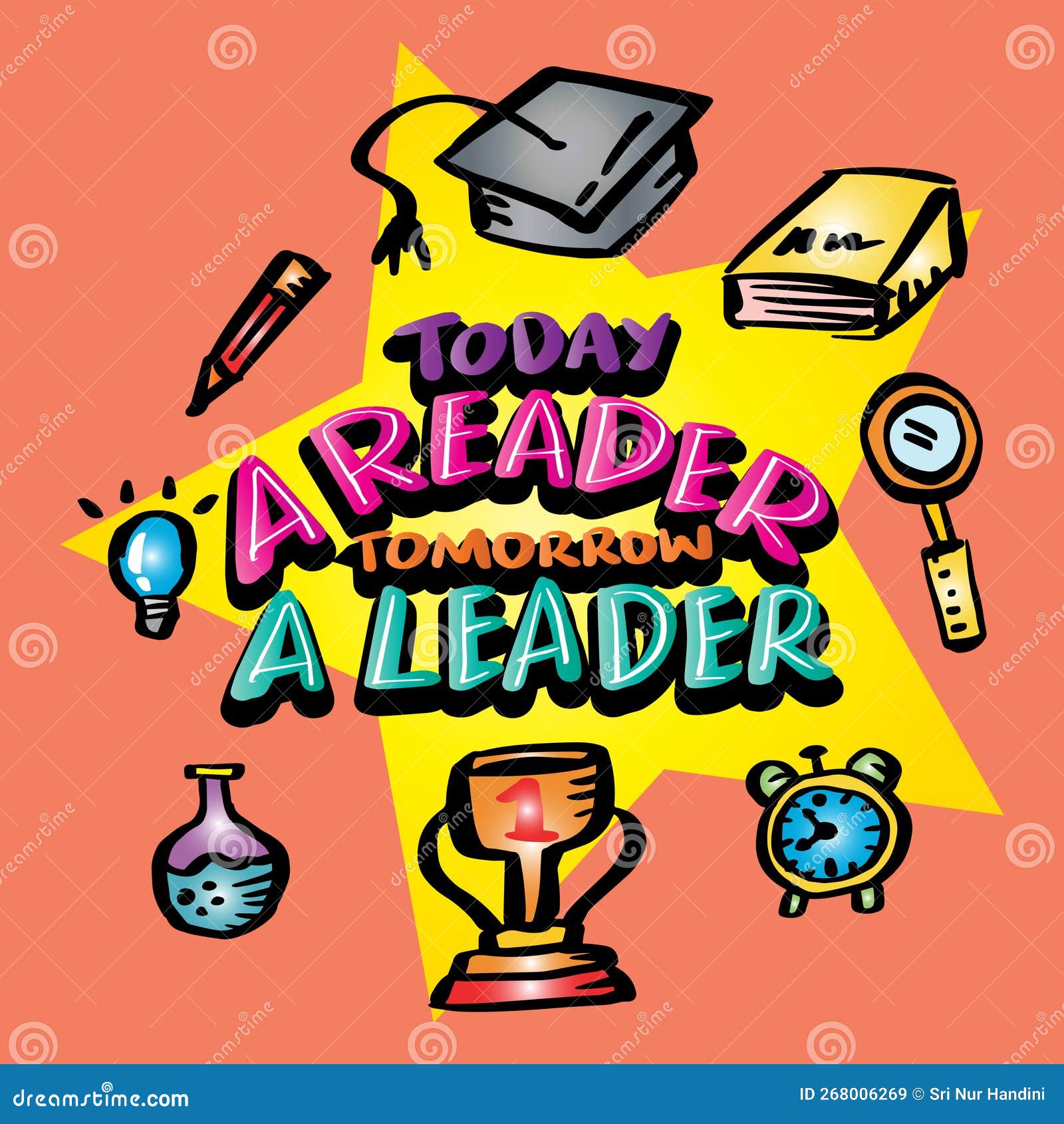 Be A Leader Lettering Design With Abstract Gold Star Logo Icon In Black ...