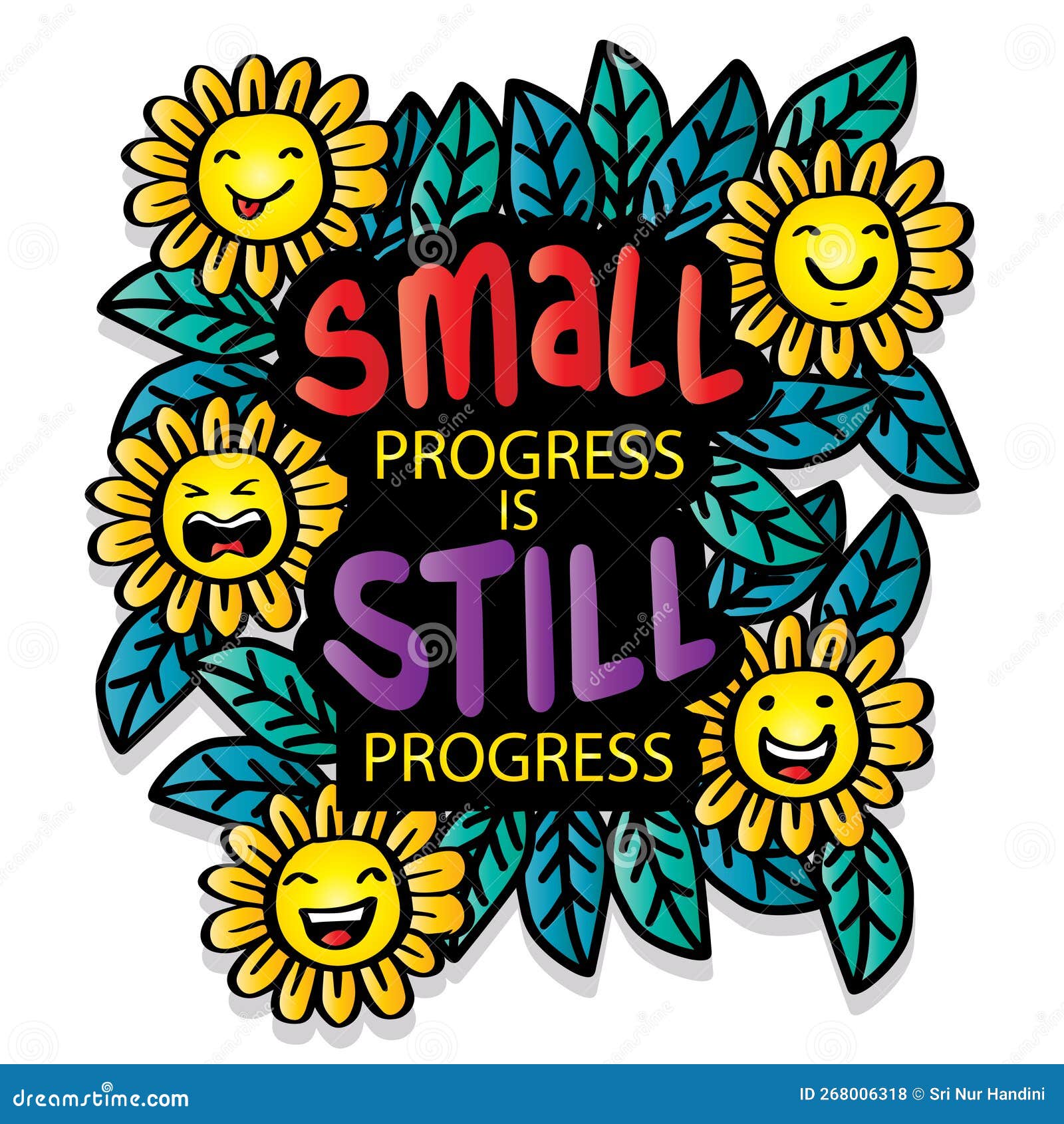 Small Progress is Still Progress, Lettering. Stock Vector ...