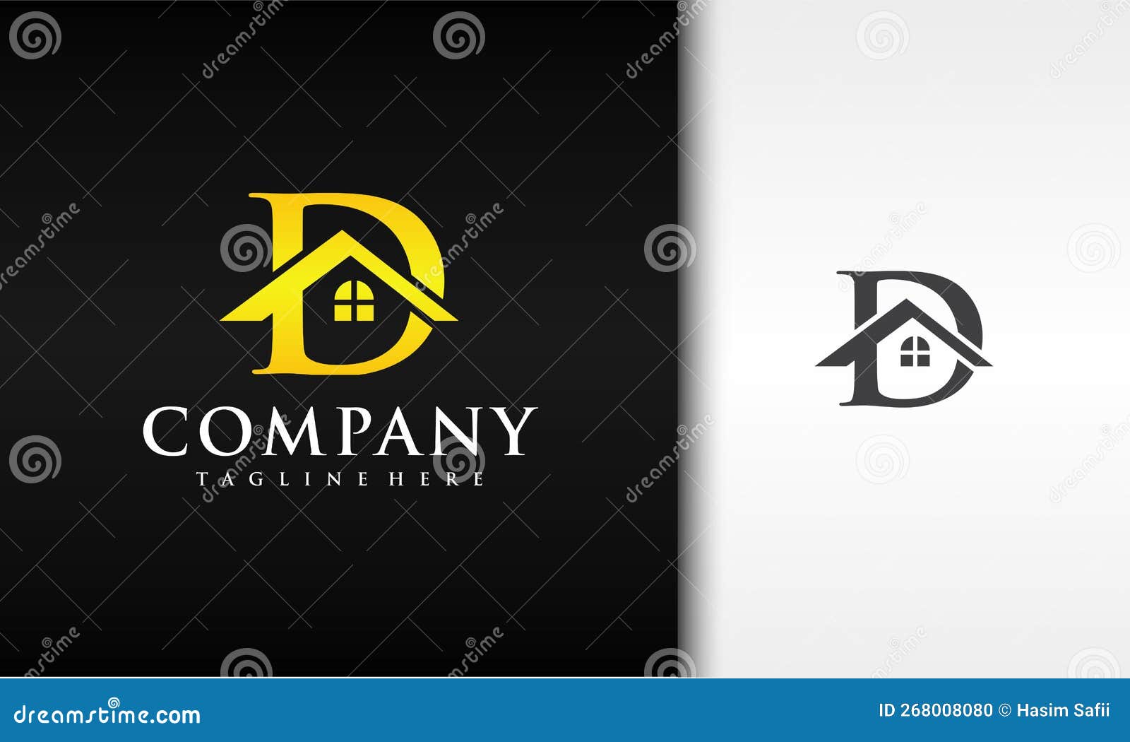 Initials D home logo stock vector. Illustration of letter - 268008080