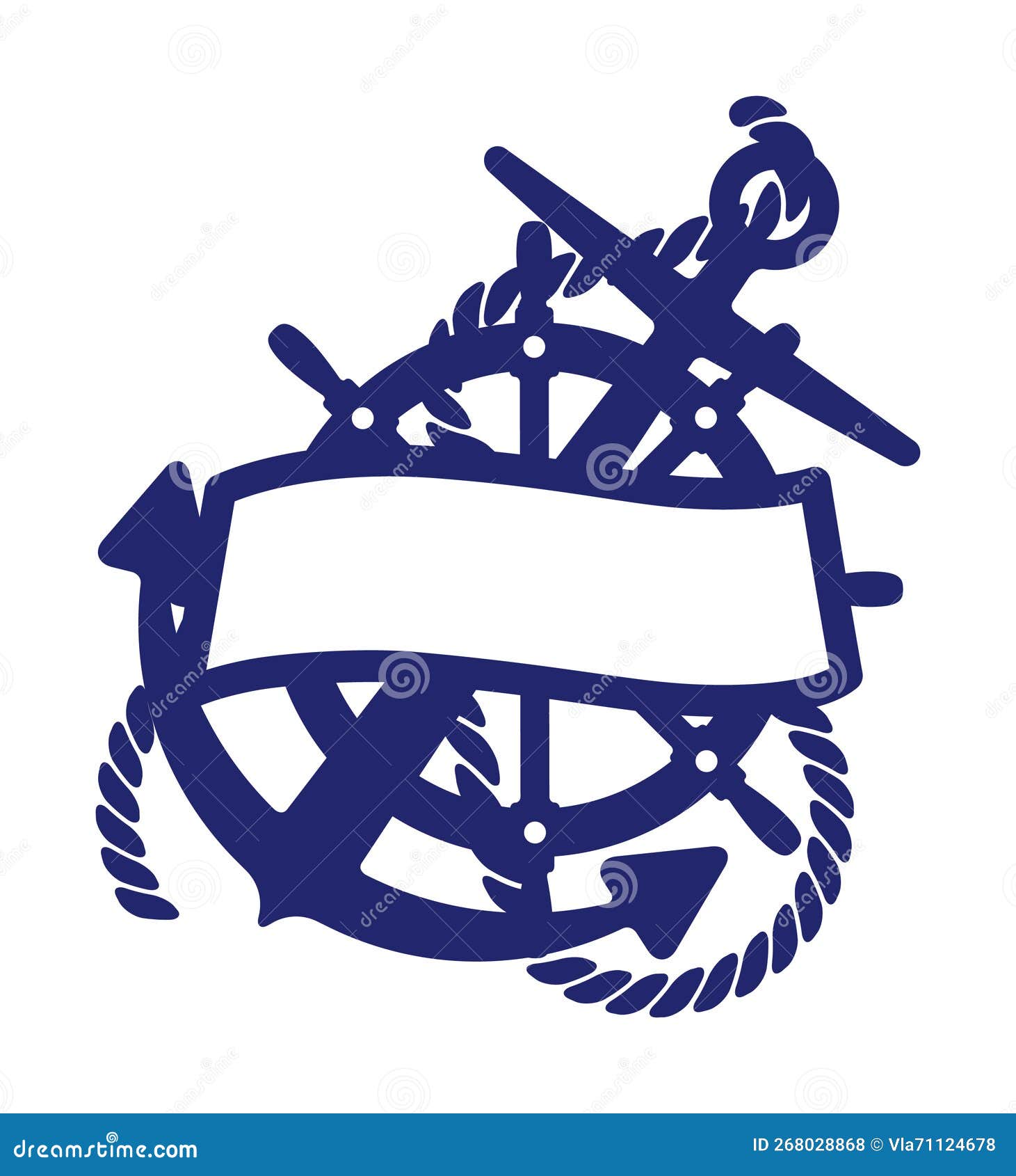 Young Sailor Name Frame with Anchor and Helm Stock Vector ...