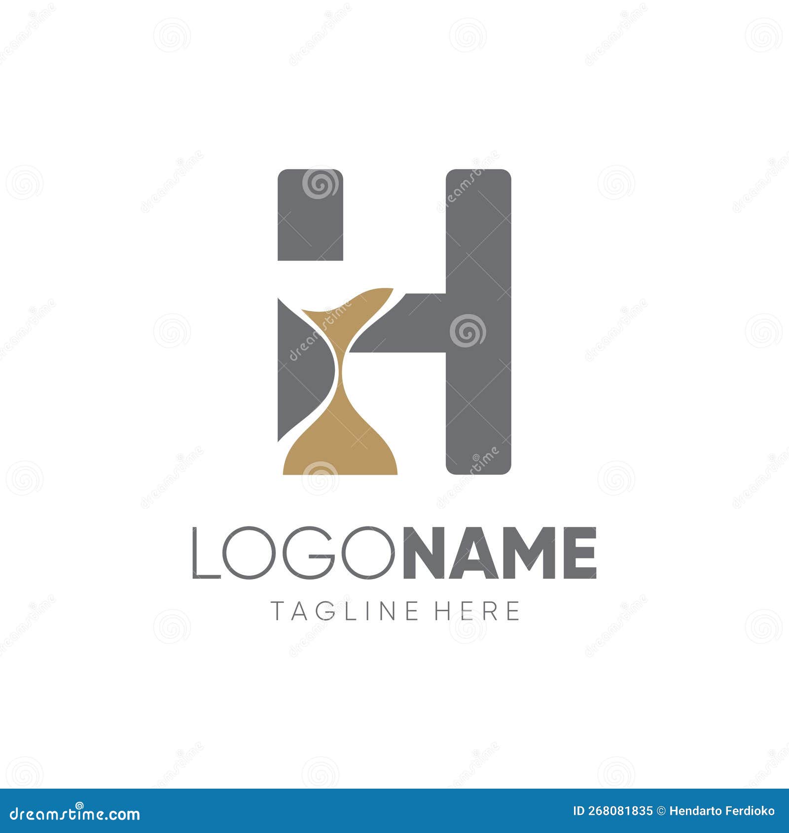 Letter H Sand Time Hourglass Logo Design Vector Icon Graphic Emblem ...