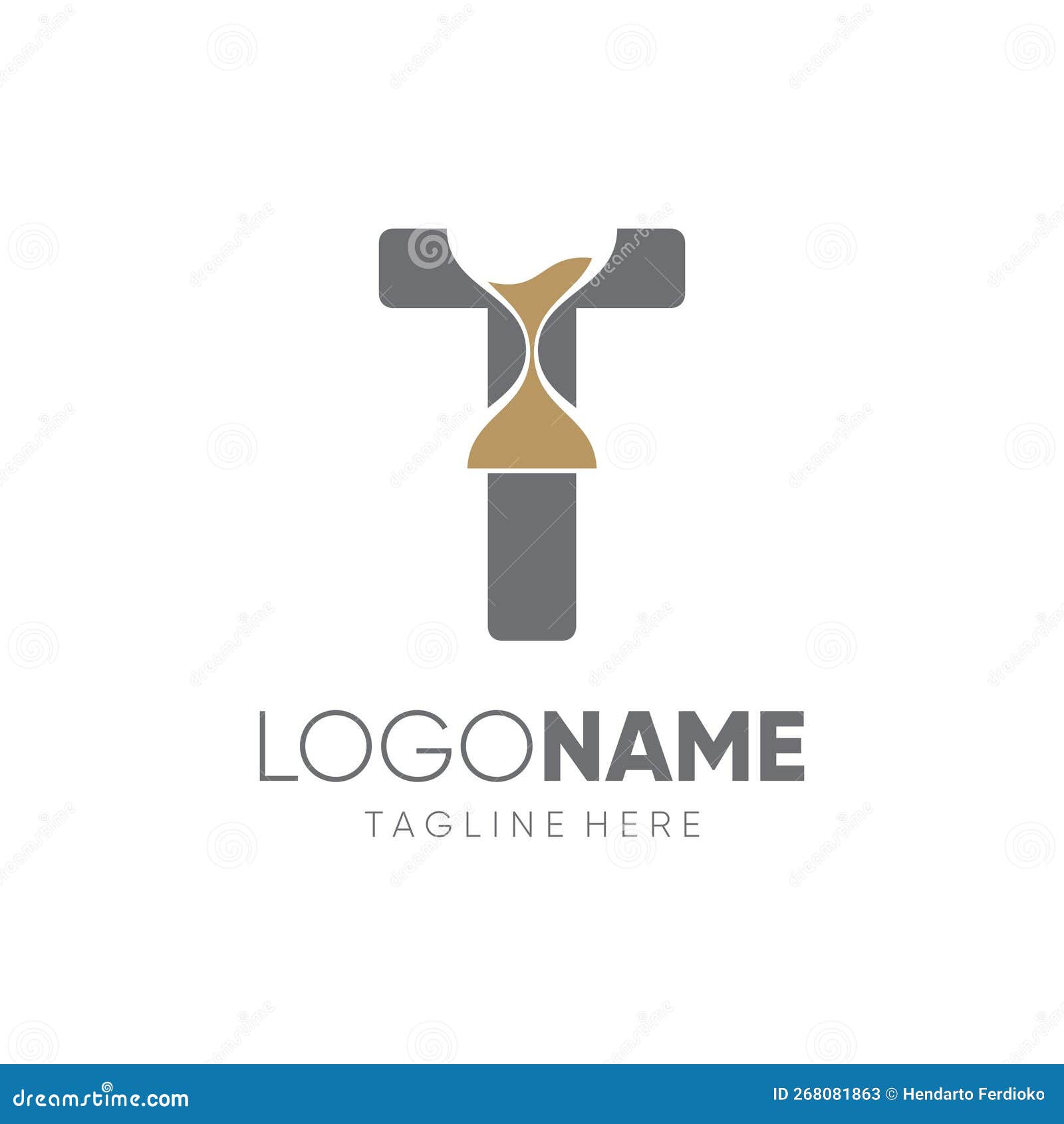 Letter T Sand Time Hourglass Logo Design Vector Icon Graphic Emblem ...