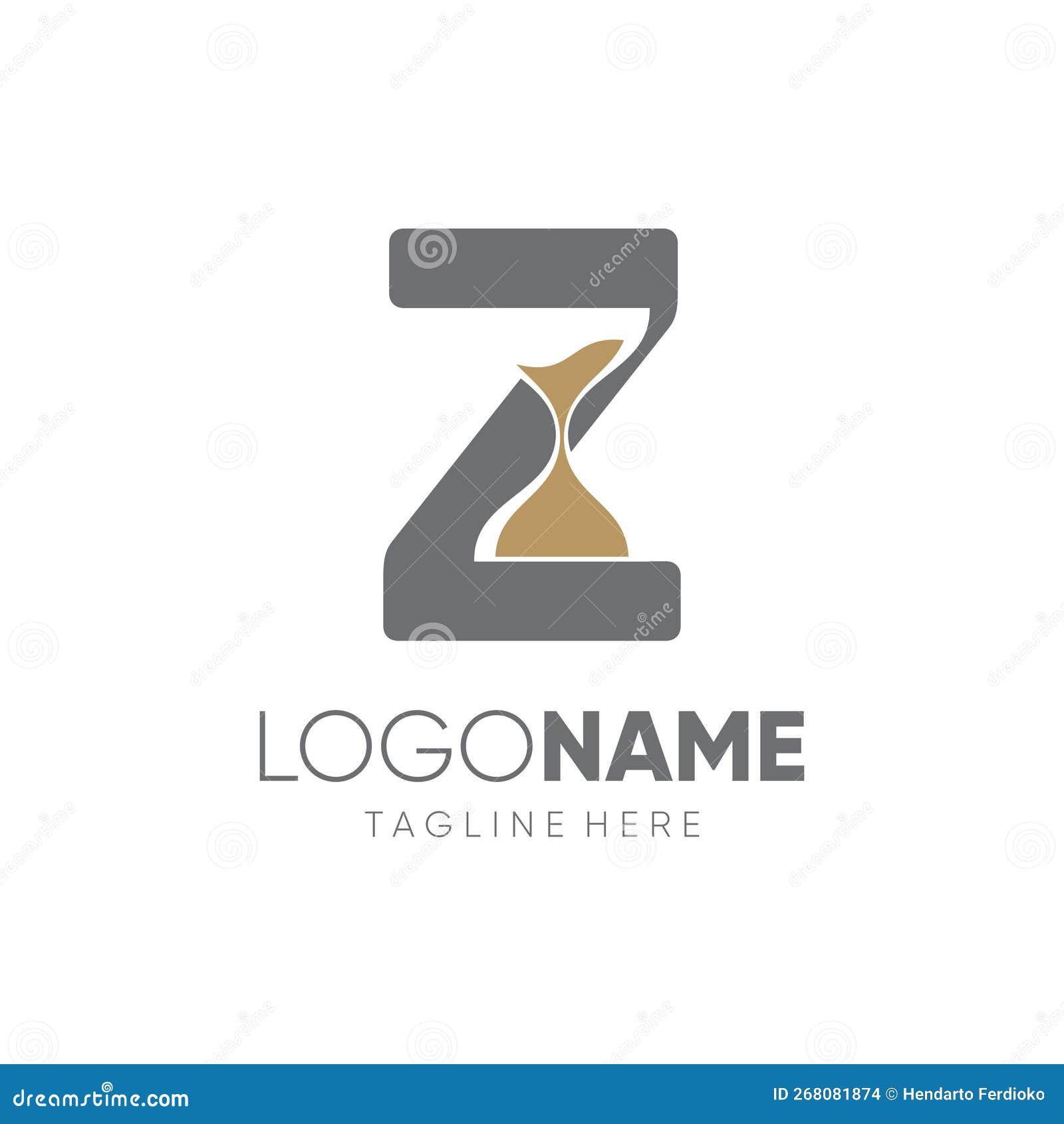 Letter Z Sand Time Hourglass Logo Design Vector Icon Graphic Emblem ...