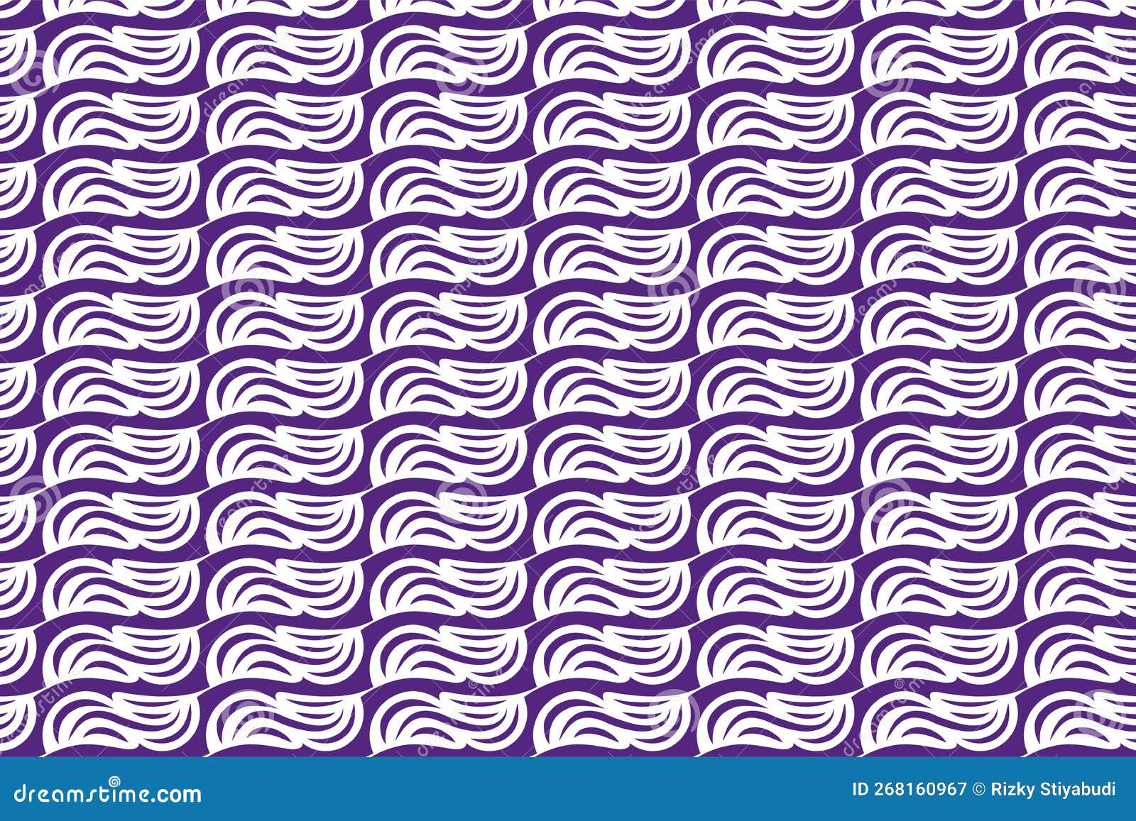 Abstract Curve Seamless Pattern of Bright Purple Stock Vector ...