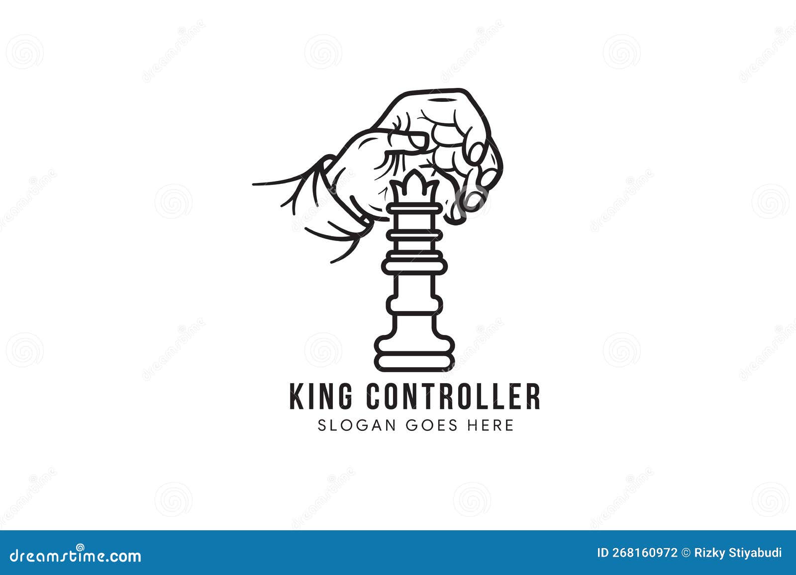 King Controller Logo Design Template Stock Vector - Illustration of ...