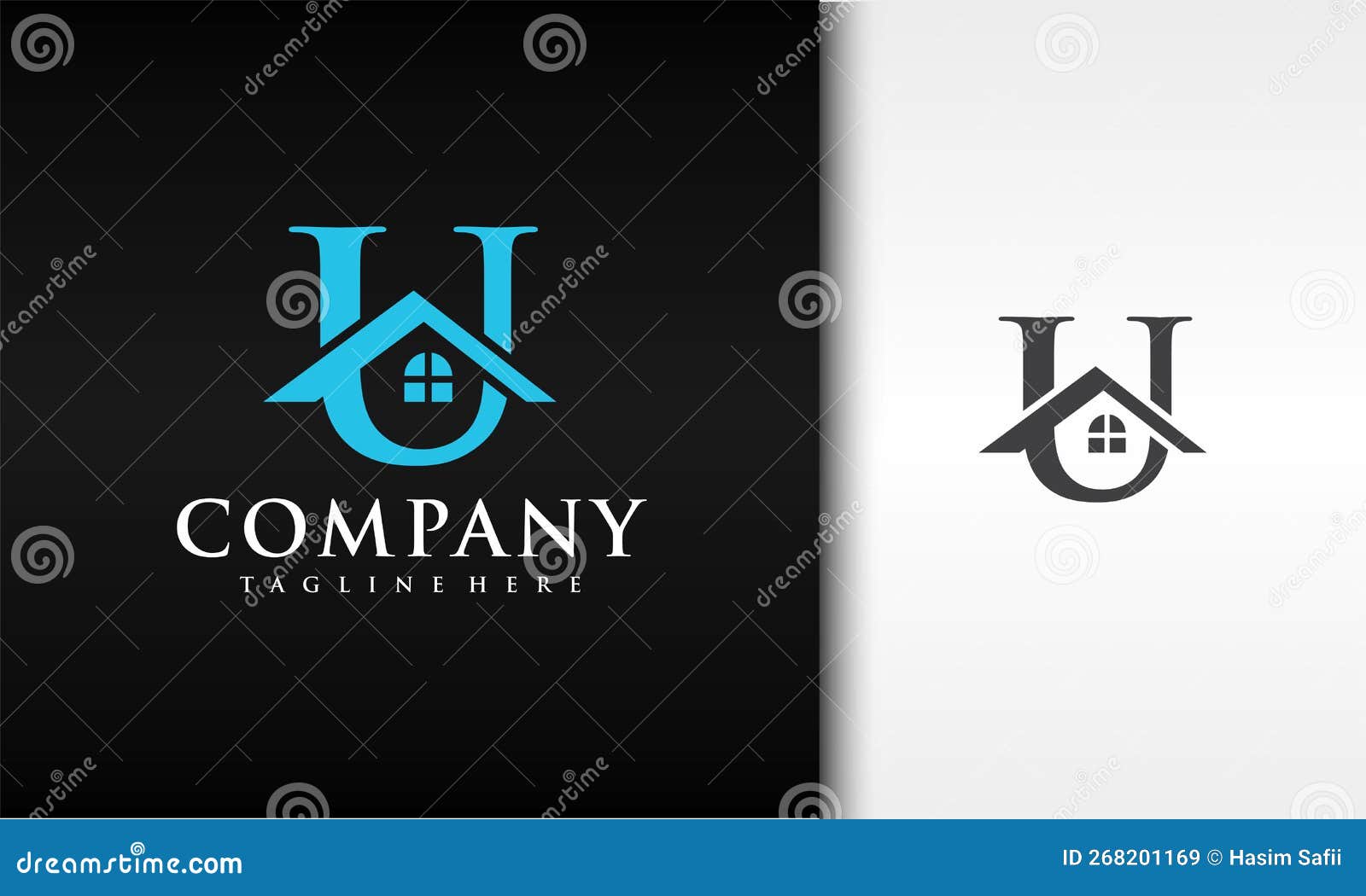 Initials U home logo stock vector. Illustration of print - 268201169