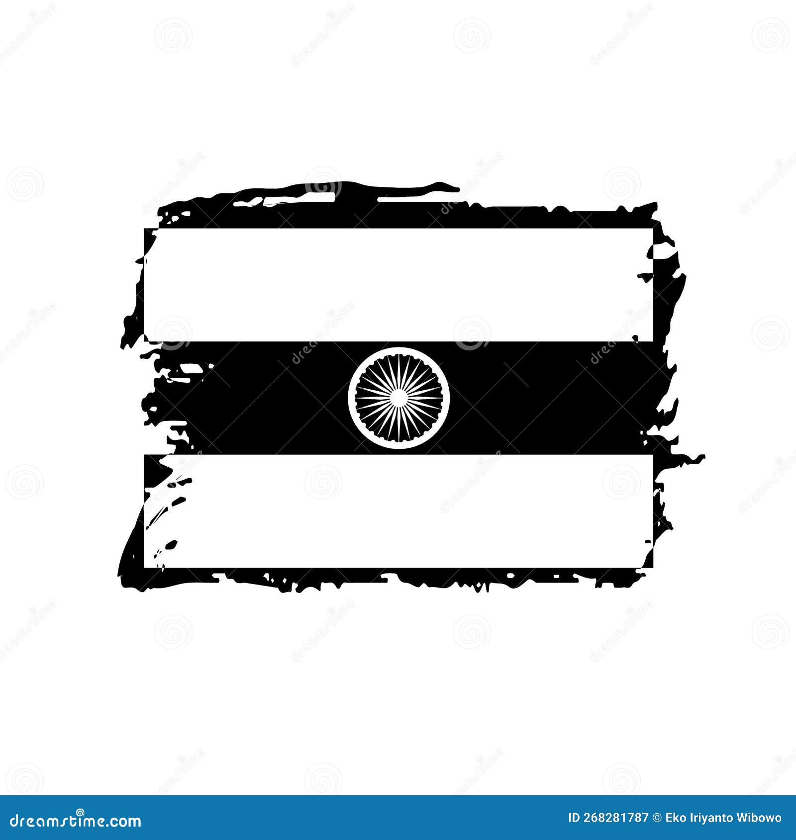 Black and White India Flag Logo Vector Stock Vector - Illustration of ...