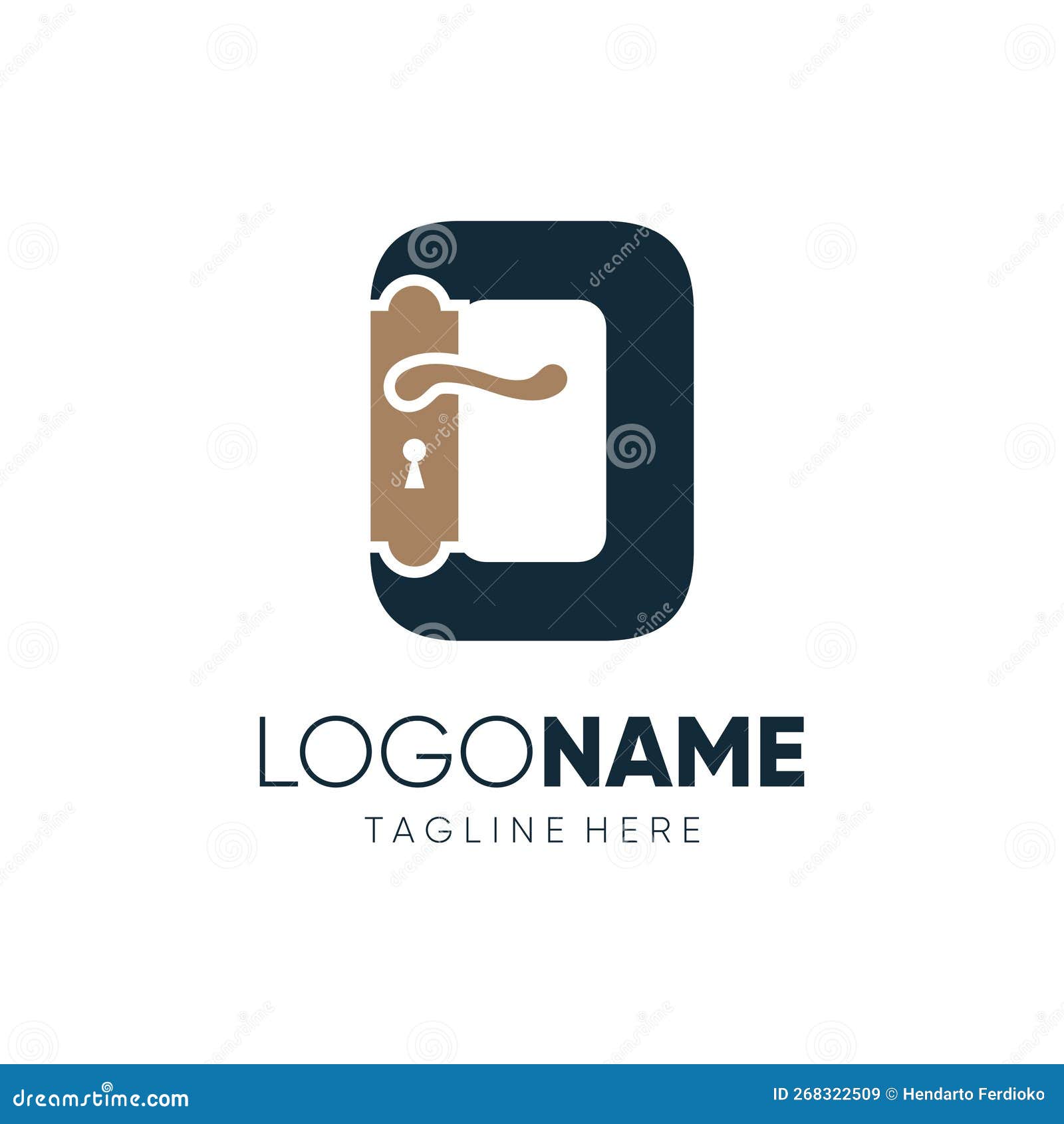 Letter O Door Knop Handles Logo Design Vector Icon Graphic Emblem ...