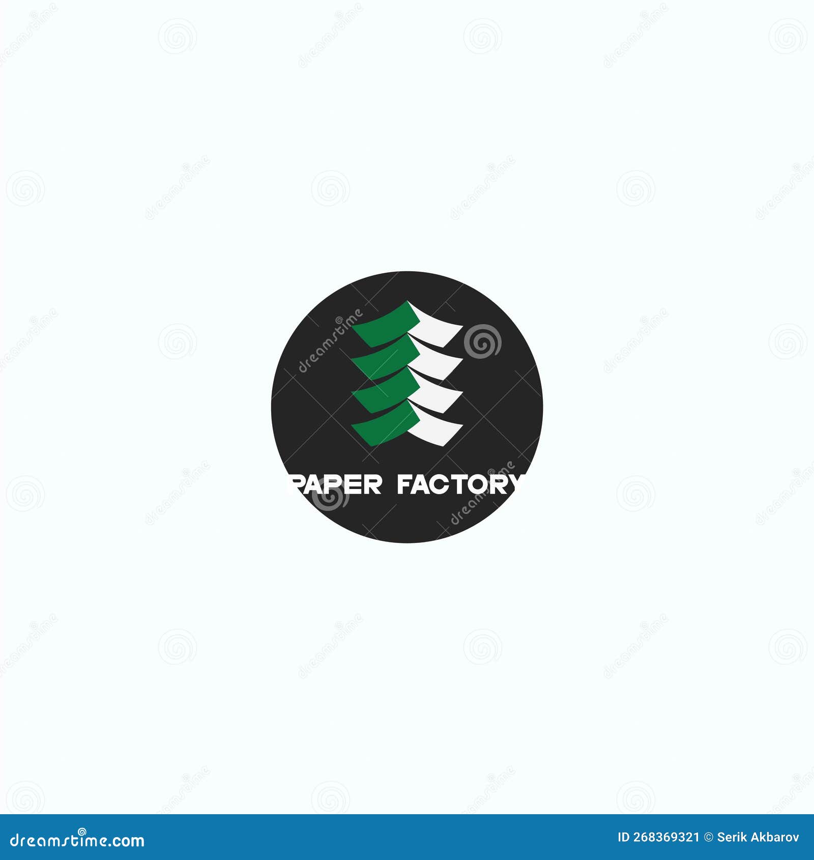 Paper factory stock vector. Illustration of sign, logo - 268369321