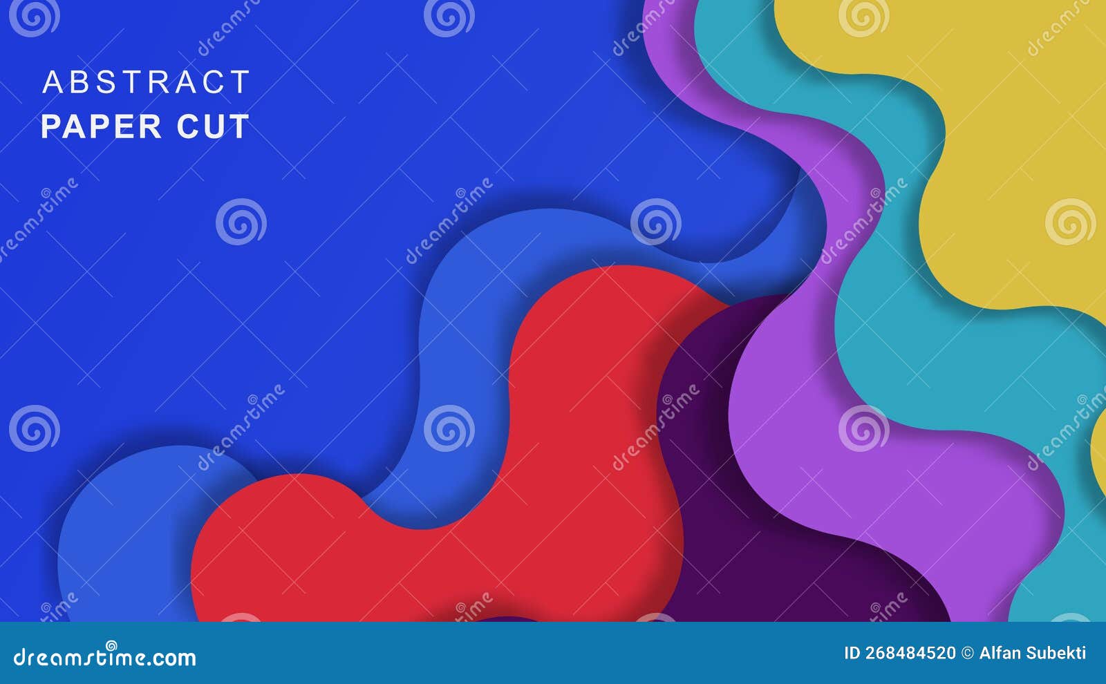 Abstract Papercut Style Design for Background. Stock Vector ...