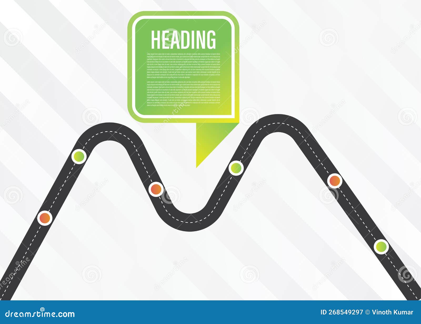 Colorful Roadmap With Flying Space Rocket And Stickers With Copy Space ...