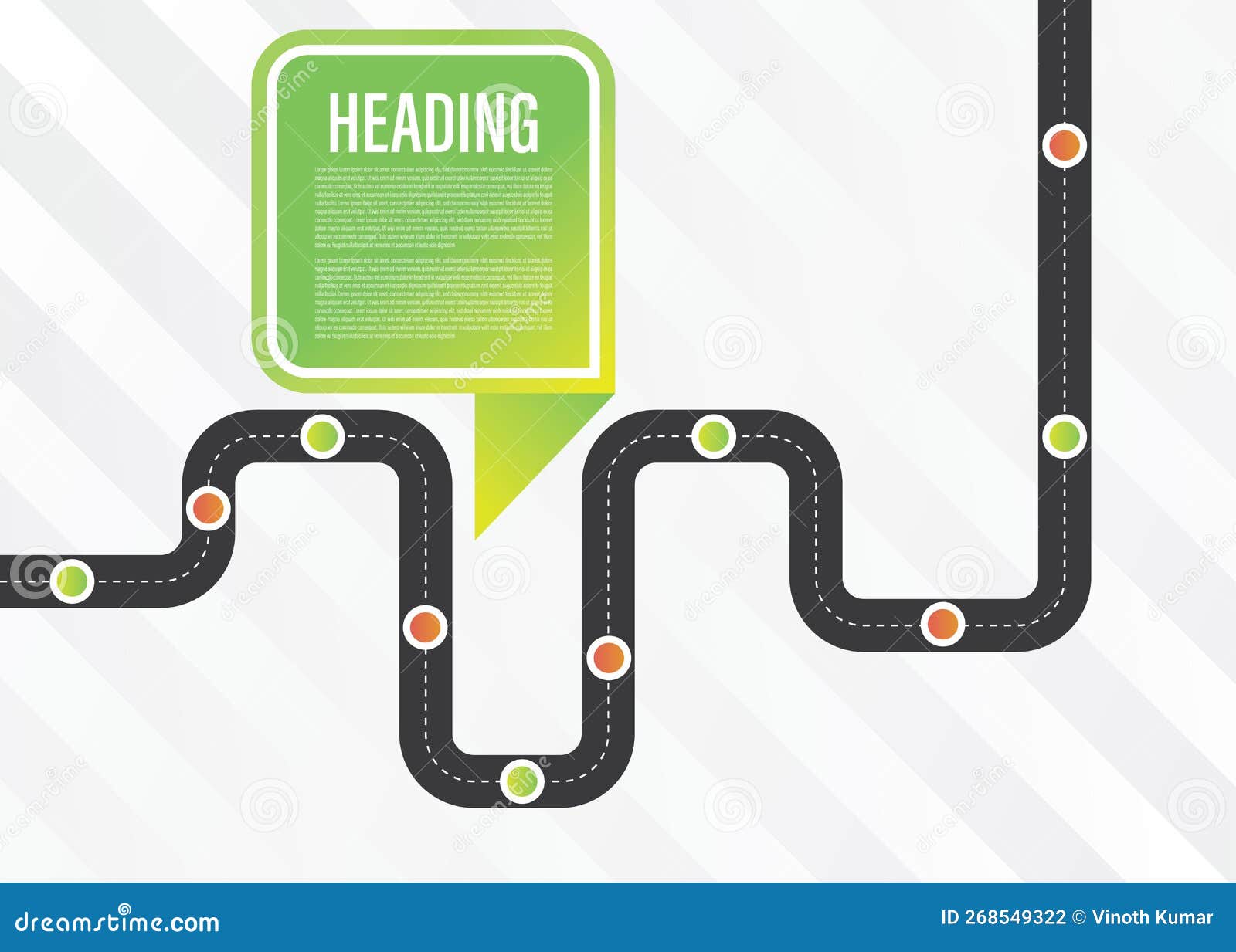 Roadmap Infographic Design Template with Place for Your Text. Vector ...