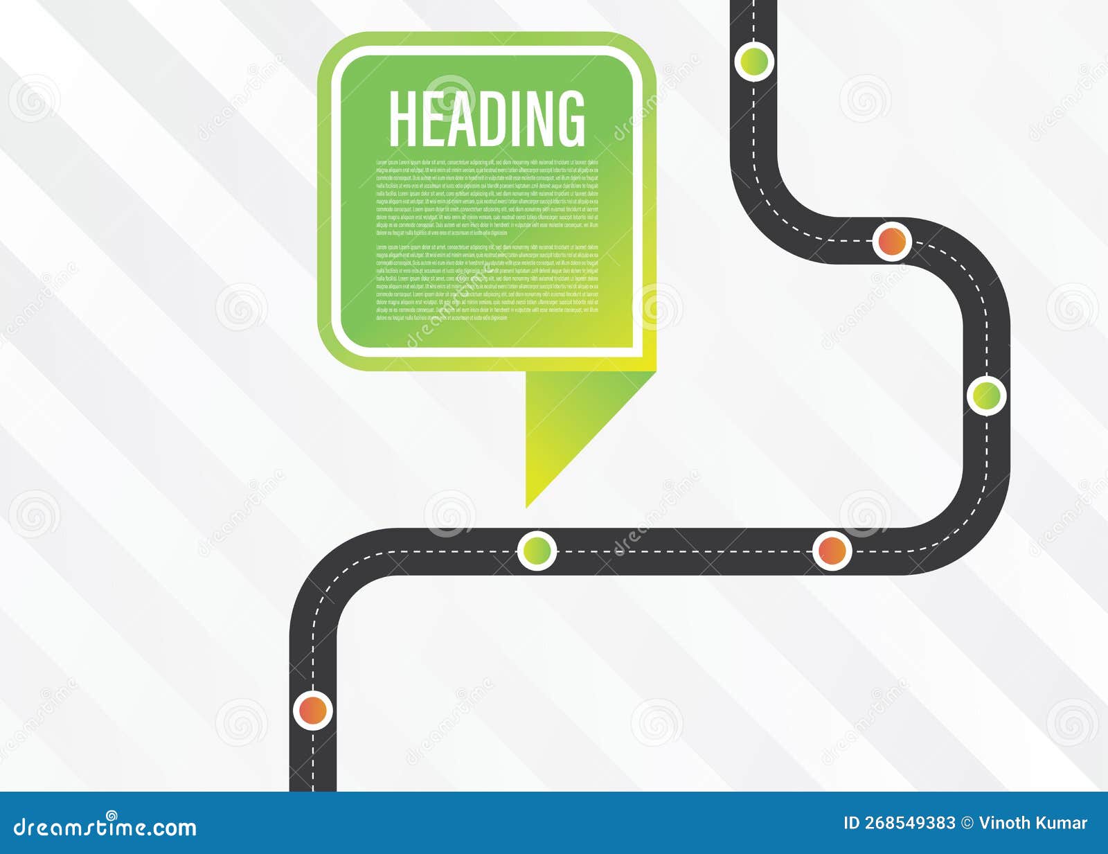 Colorful Roadmap With Flying Space Rocket And Stickers With Copy Space ...