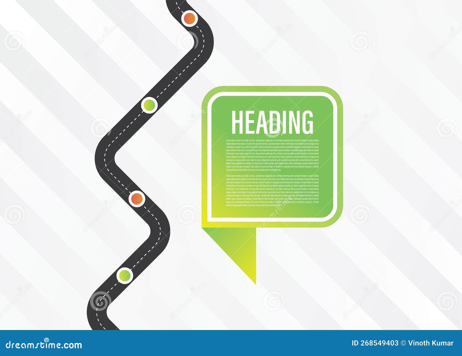 Colorful Roadmap With Flying Space Rocket And Stickers With Copy Space ...