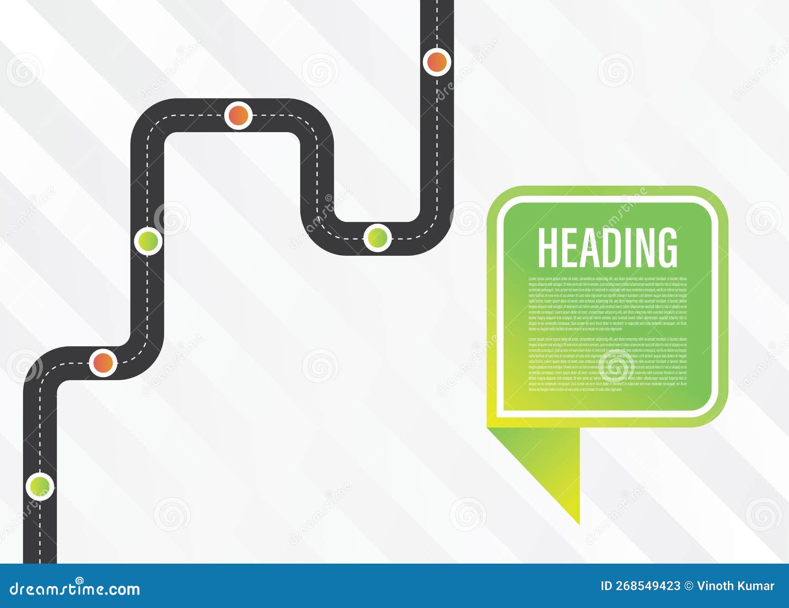 Colorful Roadmap With Flying Space Rocket And Stickers With Copy Space ...