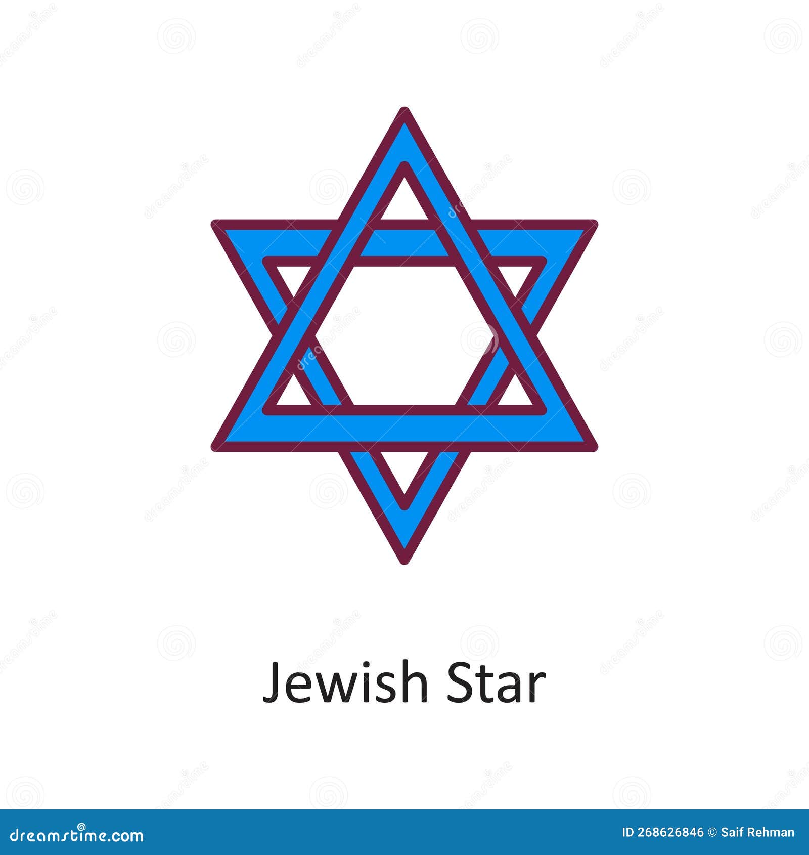 Jewish Star Vector Fill Outline Icon Design Illustration. Holiday ...