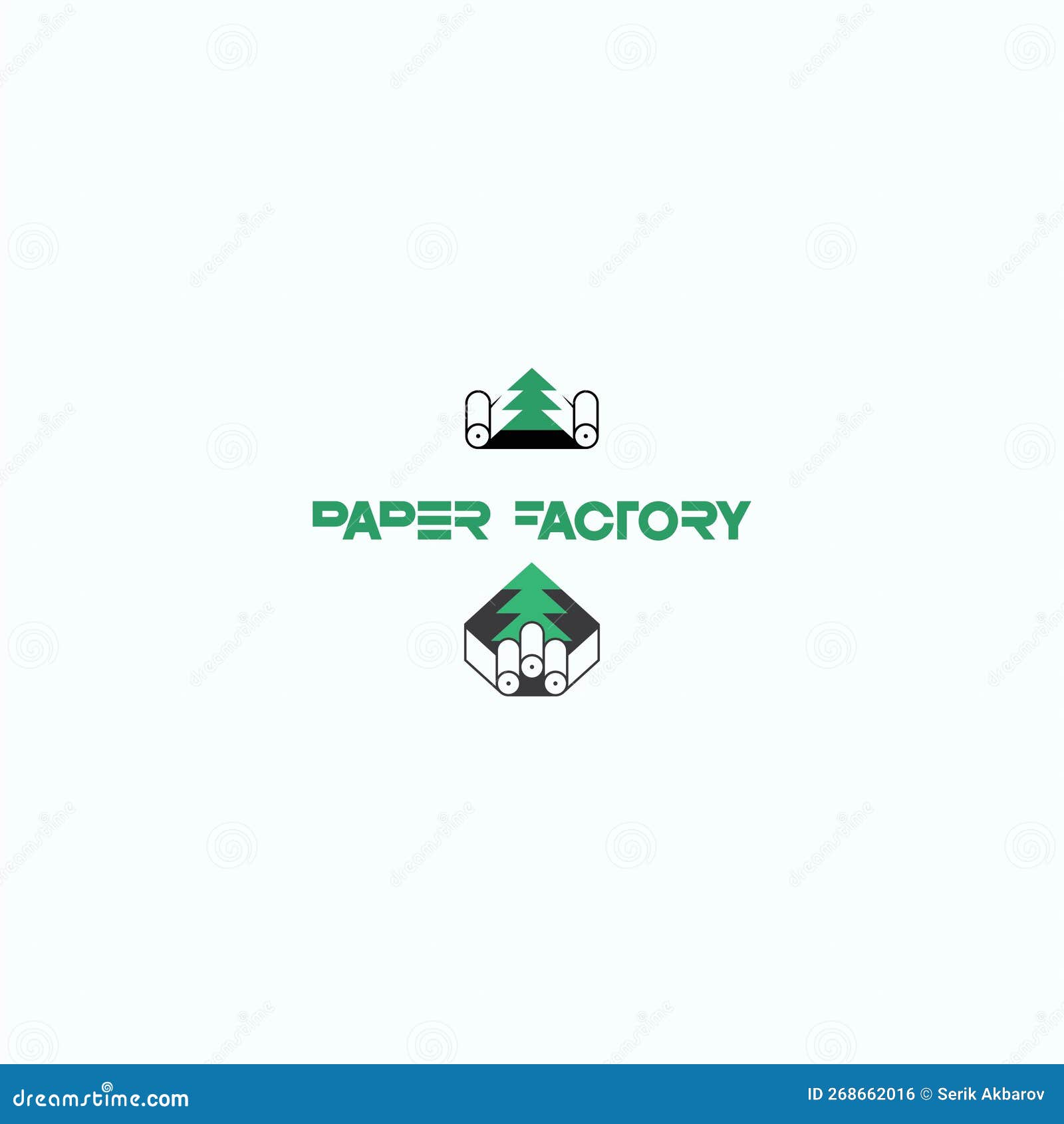 Paper factory stock vector. Illustration of roll, logo - 268662016