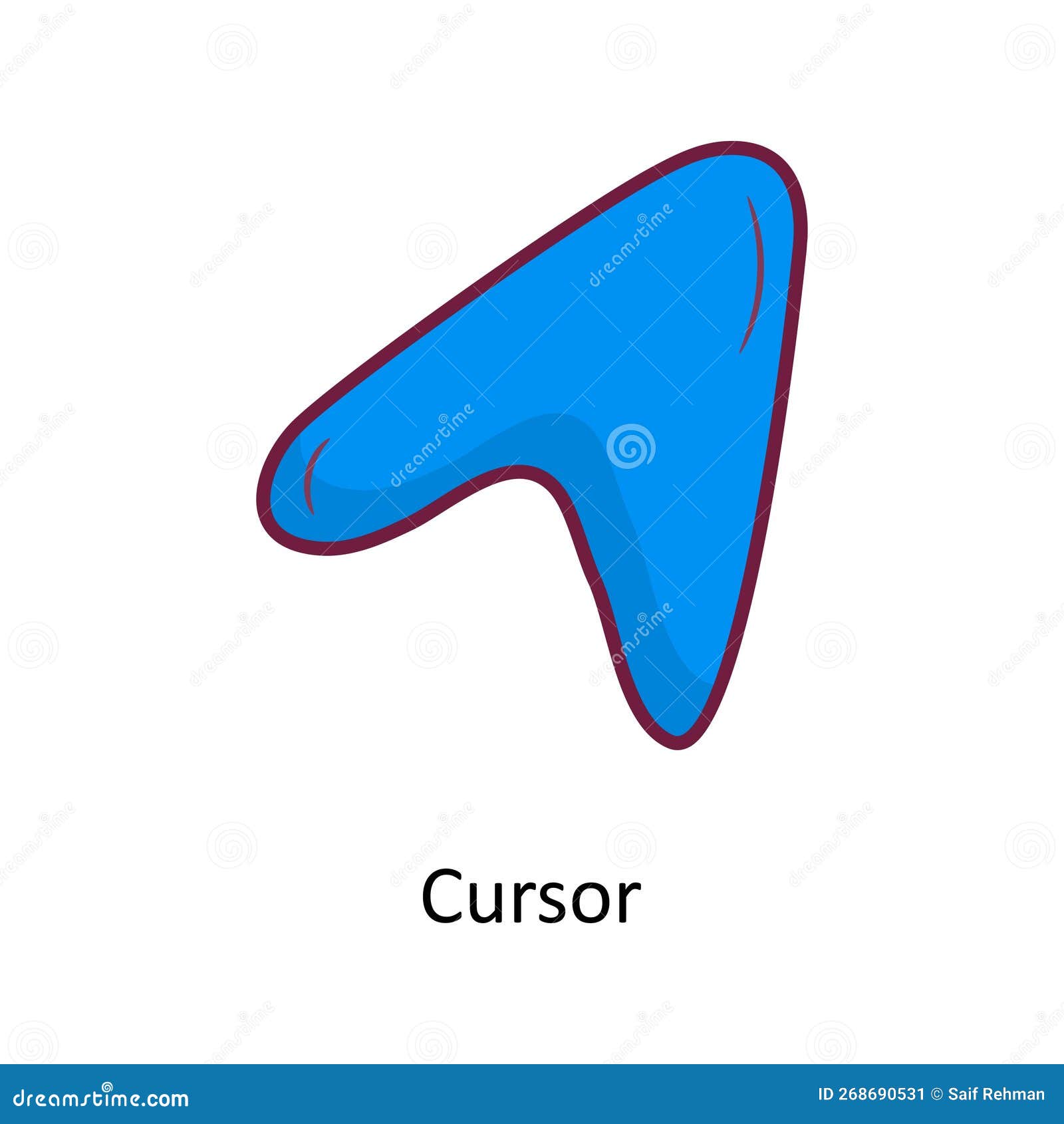 Cursor Solid Fill Outline Icon Design Illustration. Media Control ...