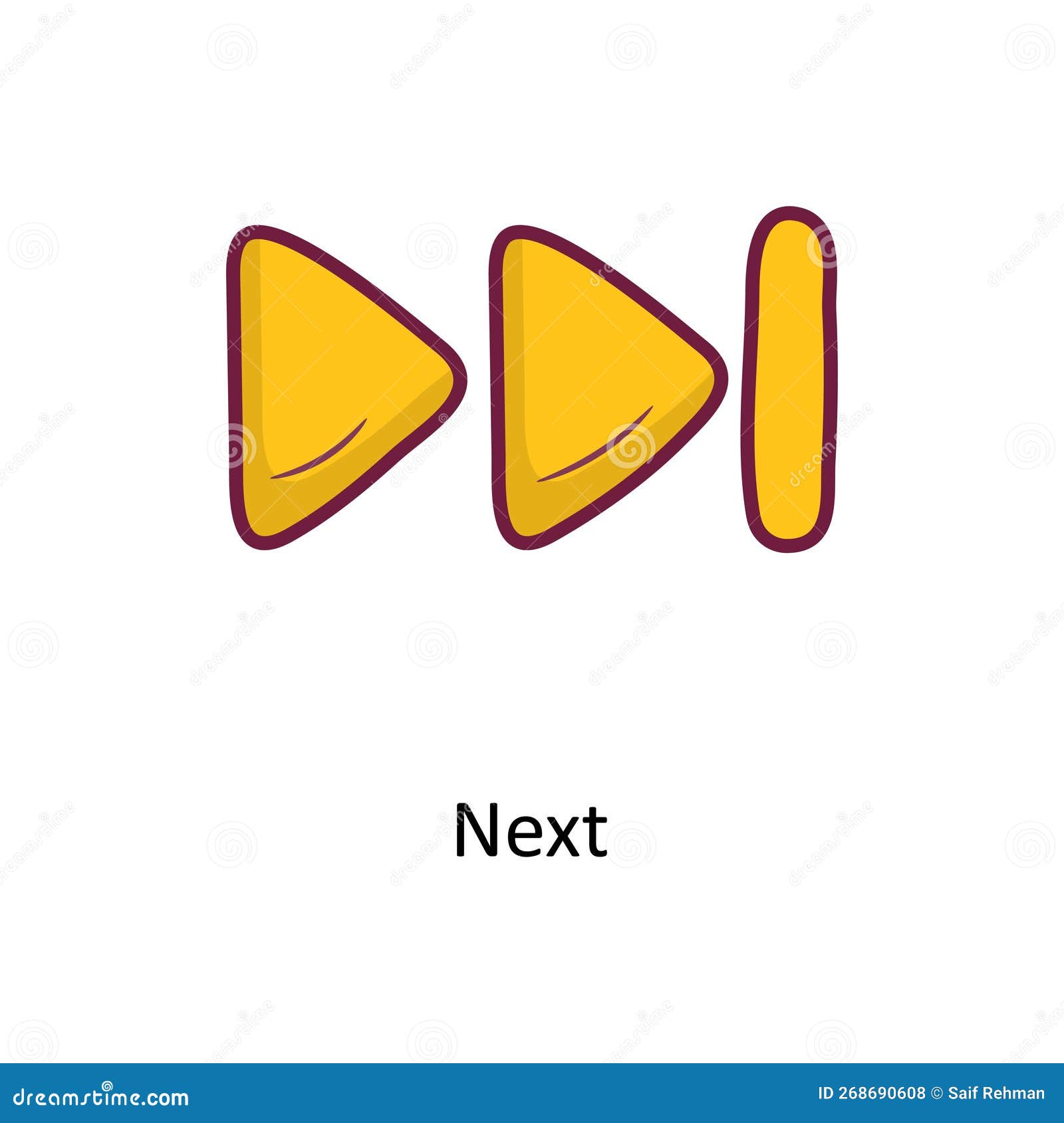 Next Solid Fill Outline Icon Design Illustration. Media Control Symbol ...
