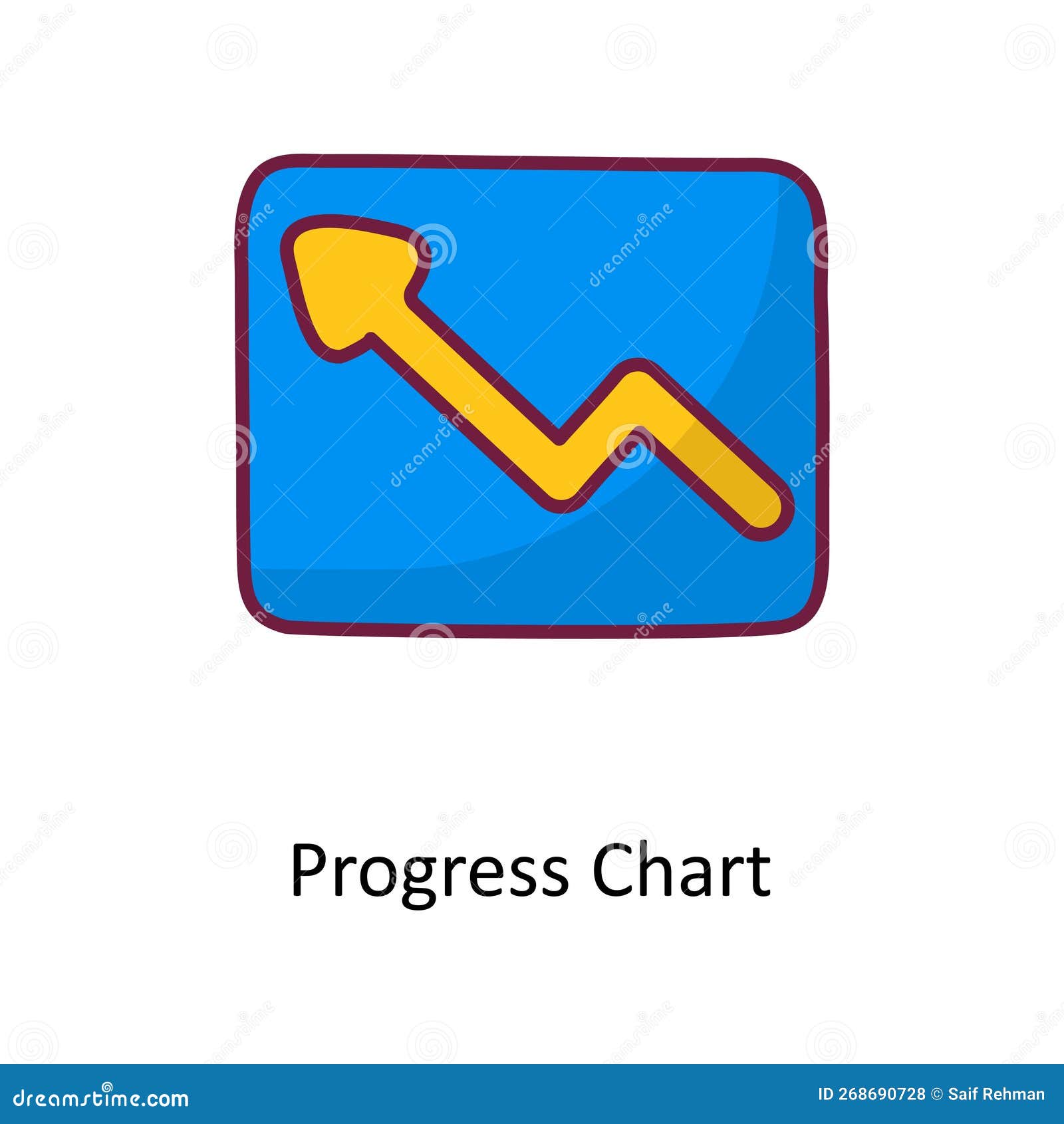 Progress Chart Solid Fill Outline Icon Design Illustration. Media ...