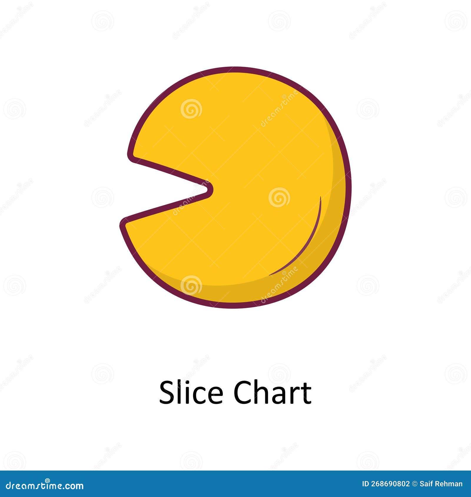 Slice Chart Solid Fill Outline Icon Design Illustration. Media Control ...