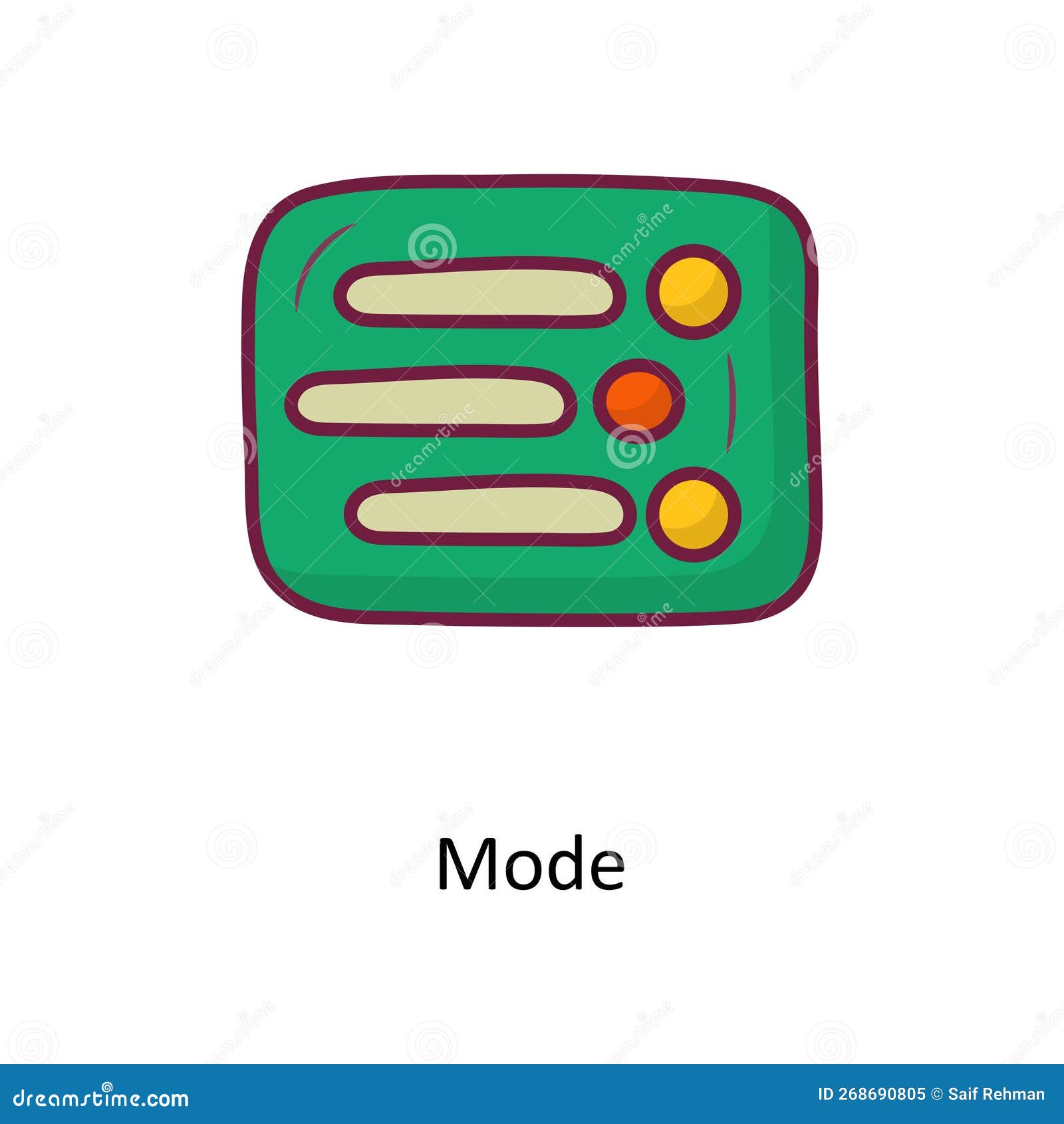 Mode Solid Fill Outline Icon Design Illustration. Media Control Symbol ...