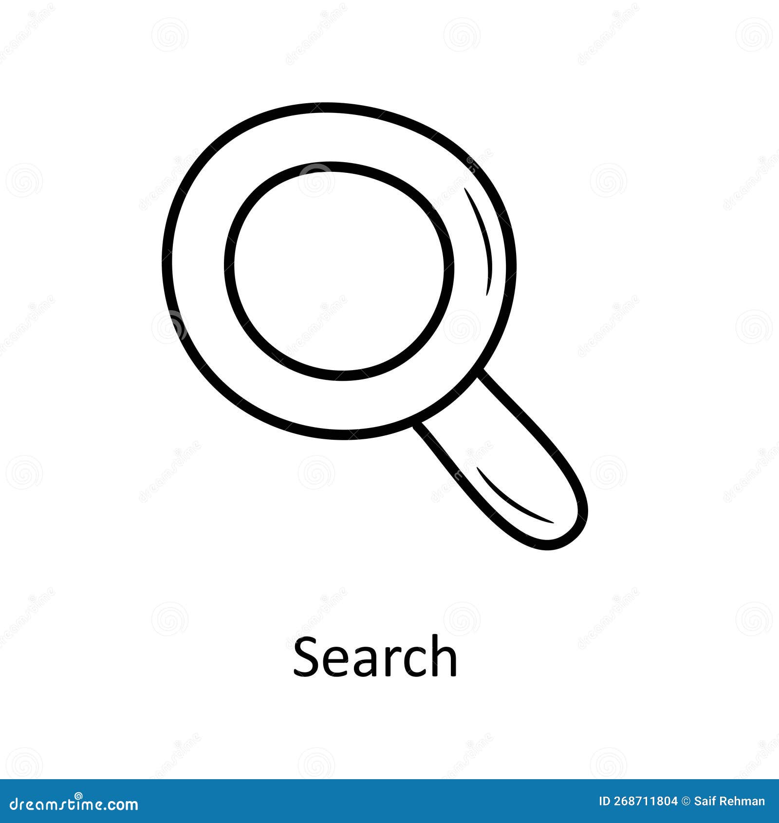 Search Solid Fill Outline Icon Design Illustration. Media Control ...