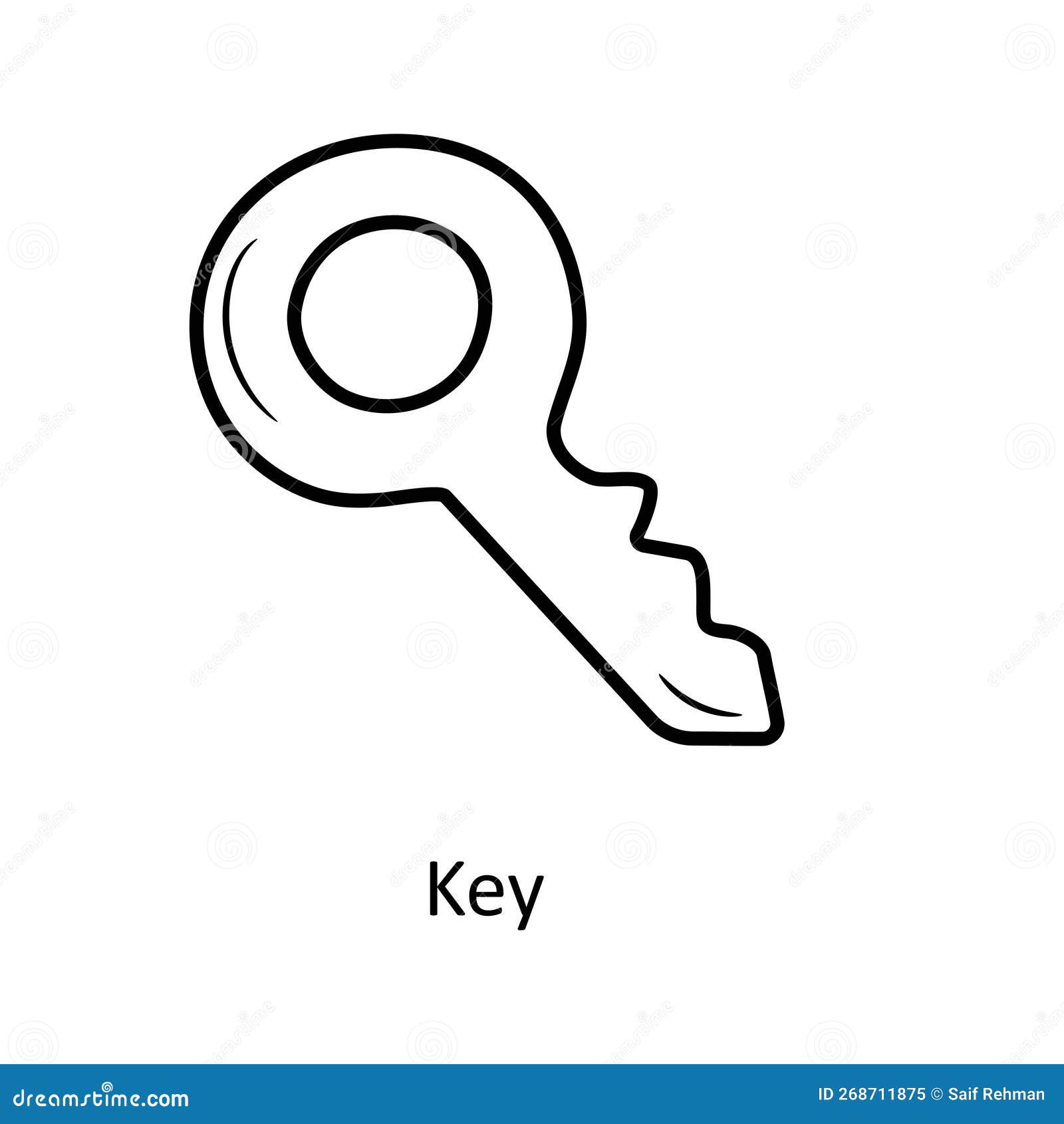 Key Solid Fill Outline Icon Design Illustration. Media Control Symbol ...