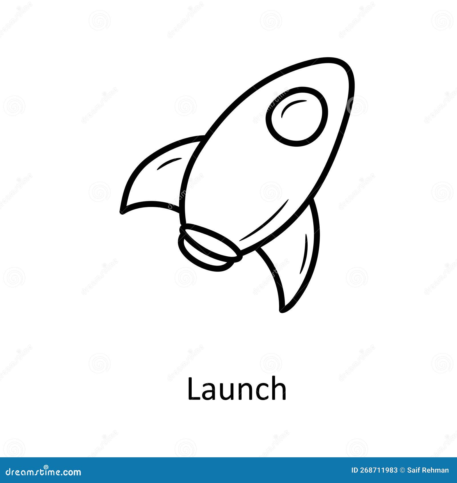 Launch Solid Fill Outline Icon Design Illustration. Media Control ...