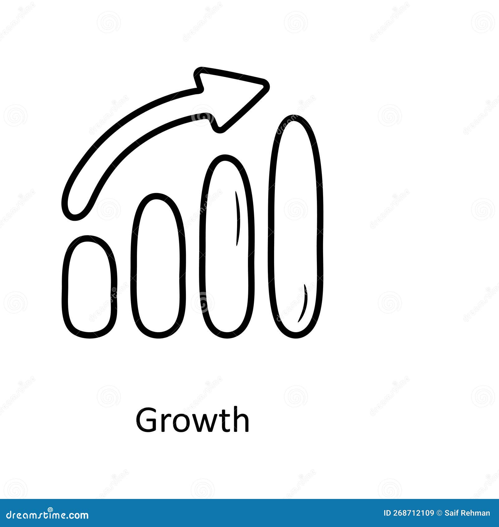 Growth Solid Fill Outline Icon Design Illustration. Media Control ...