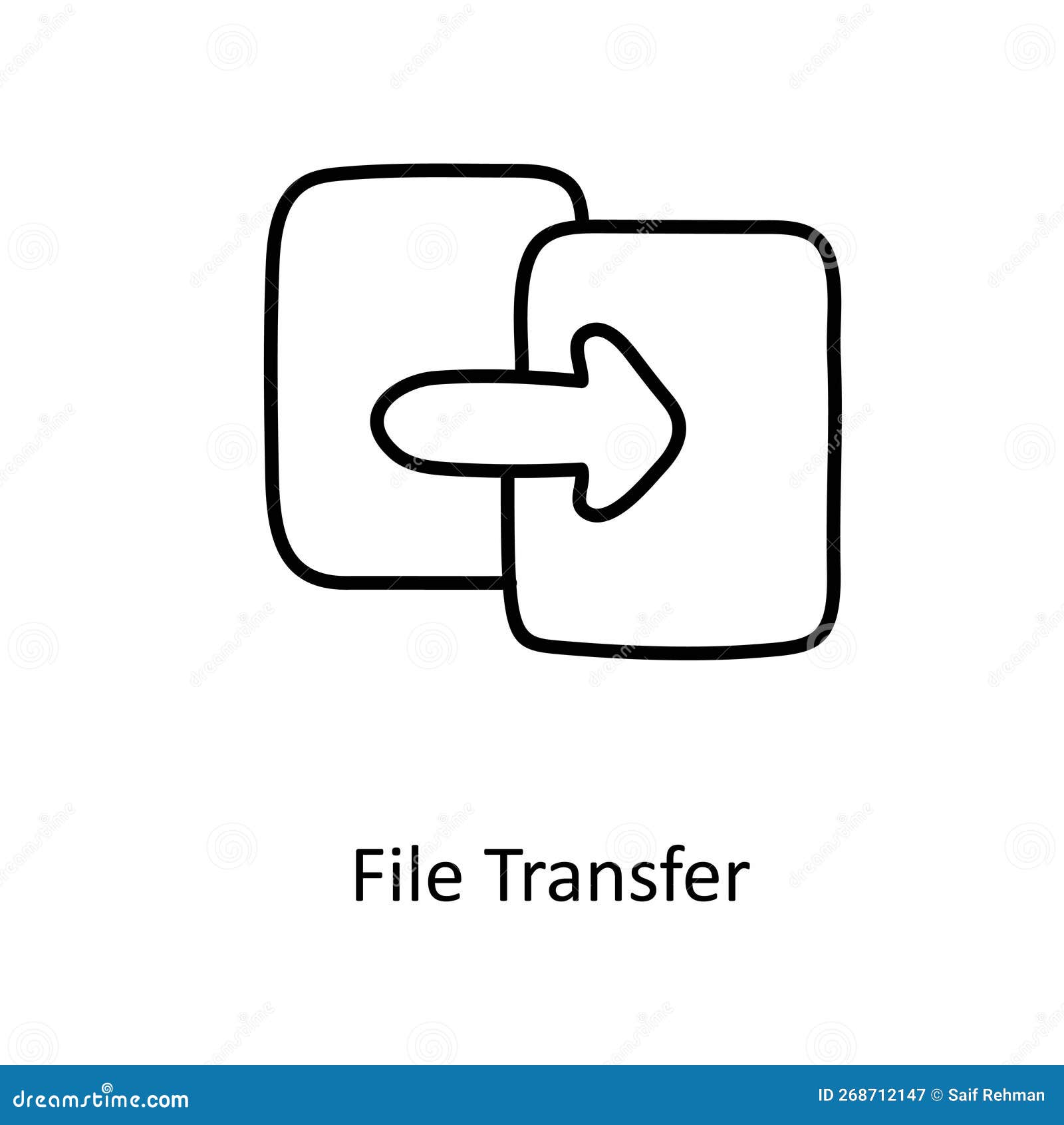 File Transfer Solid Fill Outline Icon Design Illustration. Media ...