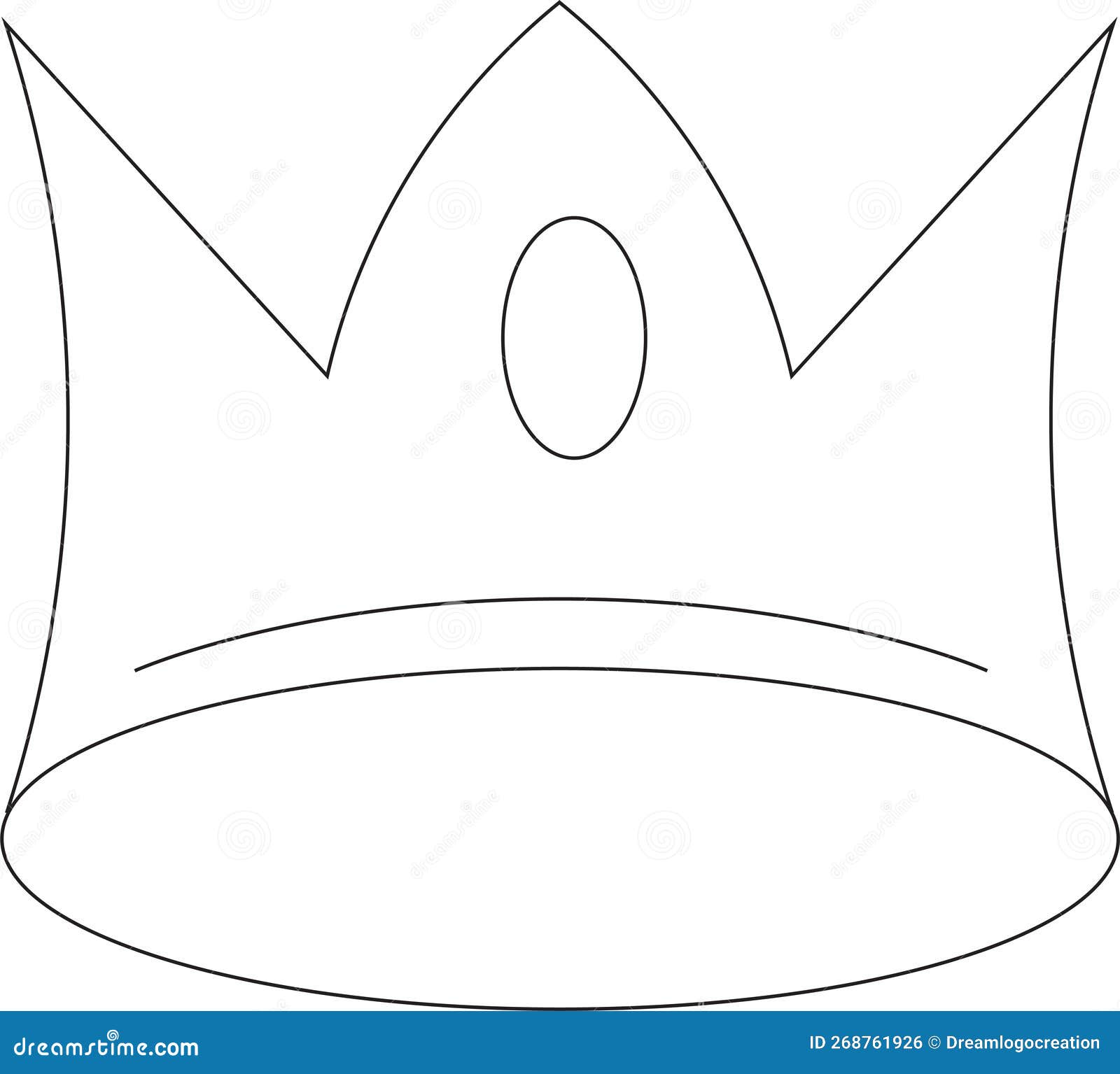 Minimal Crown Illustration Art Stock Illustration - Illustration of ...