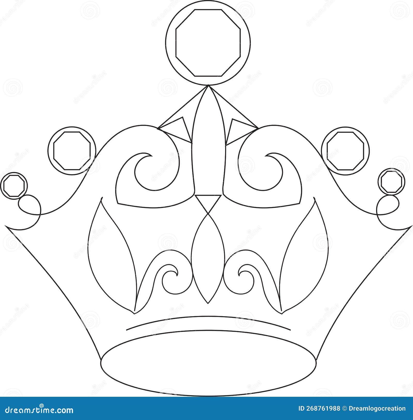 Minimal Crown Illustration Art Stock Illustration - Illustration of ...