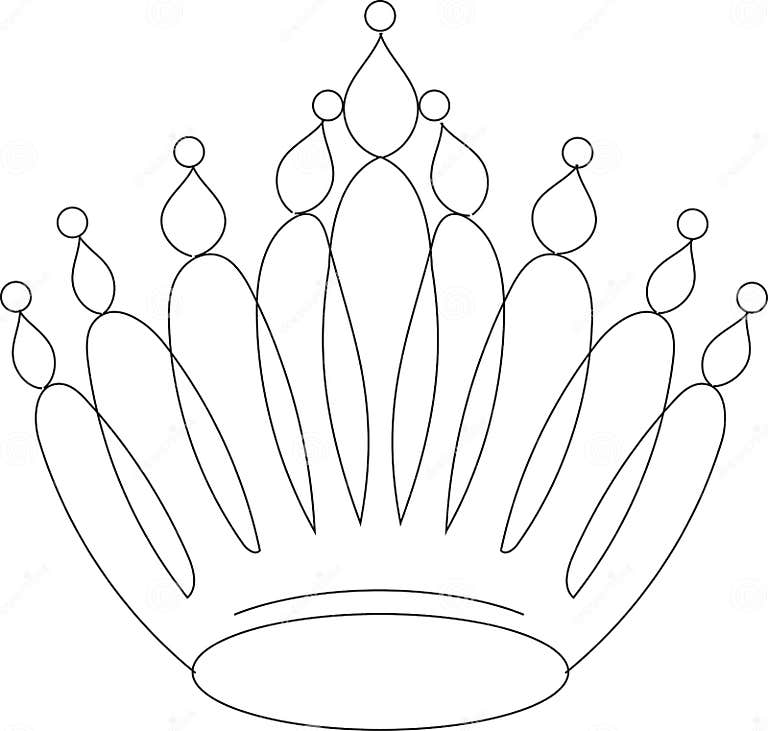 Minimal Crown Illustration Art Stock Illustration - Illustration of ...
