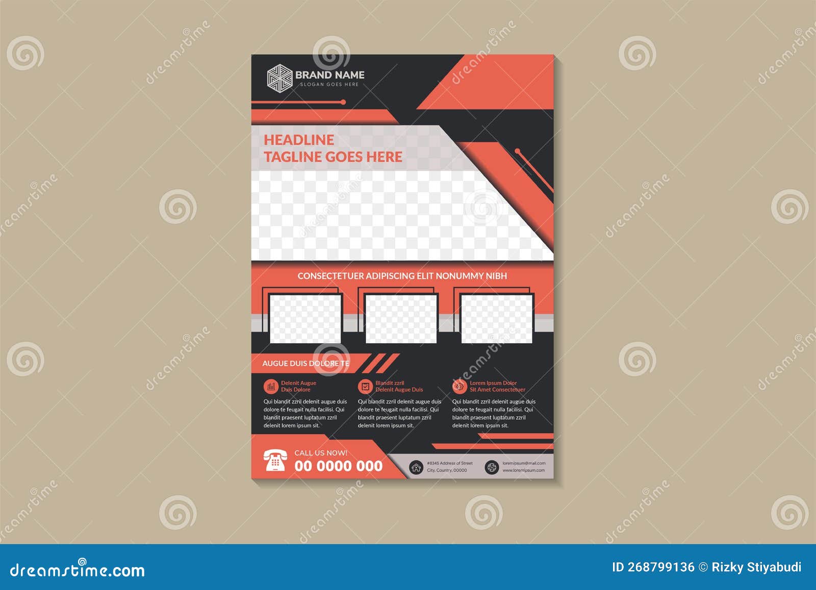 Abstract Modern Flyer Design Template Use Dummy Text. Stock Vector ...