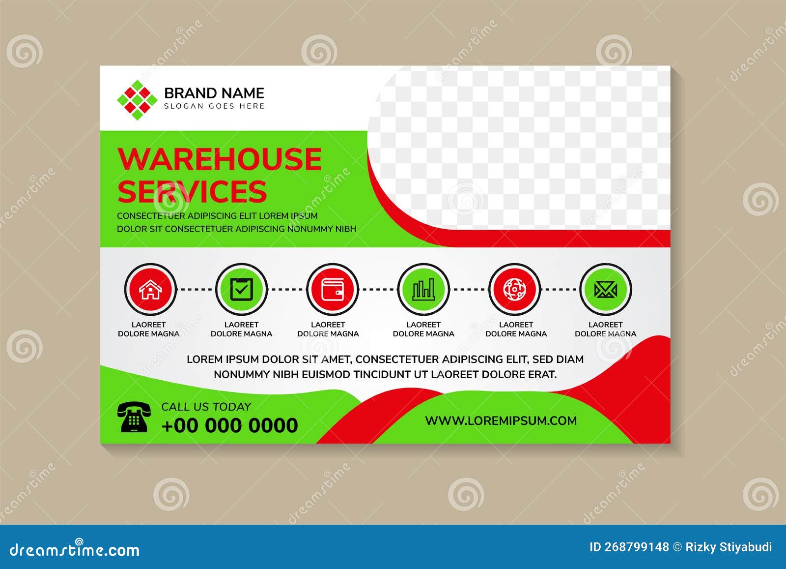 Warehouse Services Specialist Banner Design Template Stock Vector ...