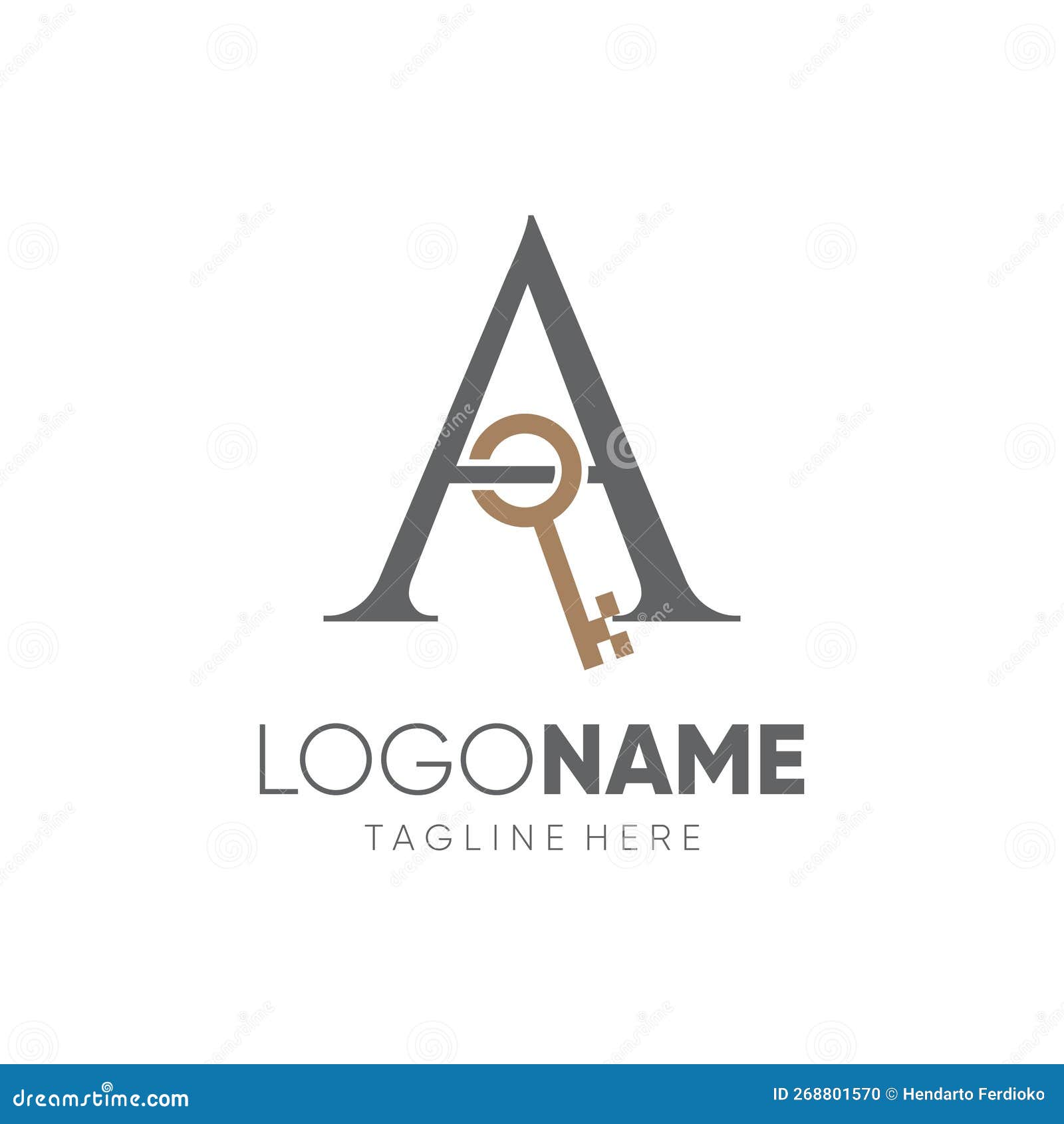 Initial Letter a Key Logo Design Vector Icon Graphic Emblem ...
