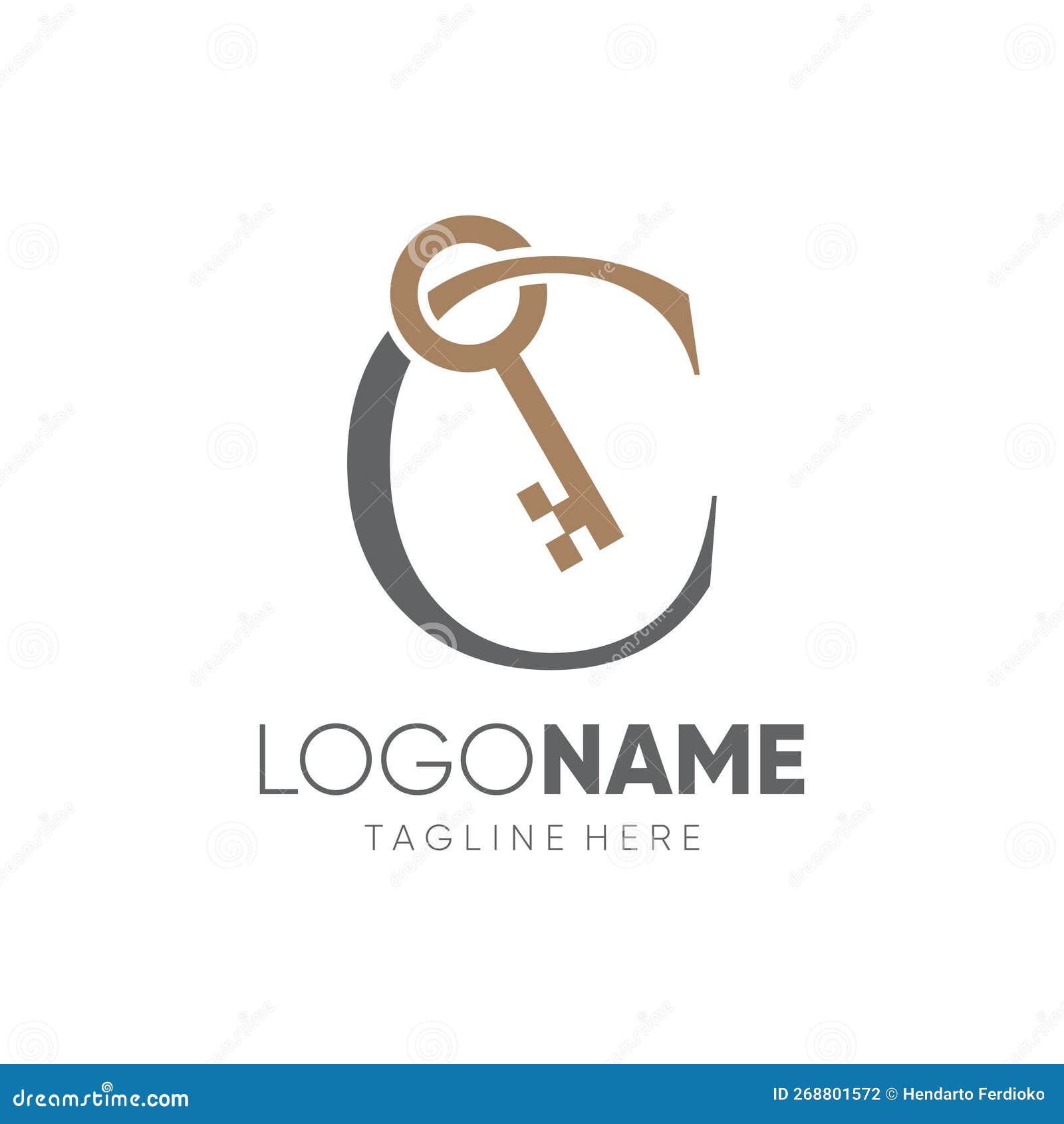 Initial Letter C Key Logo Design Vector Icon Graphic Emblem ...