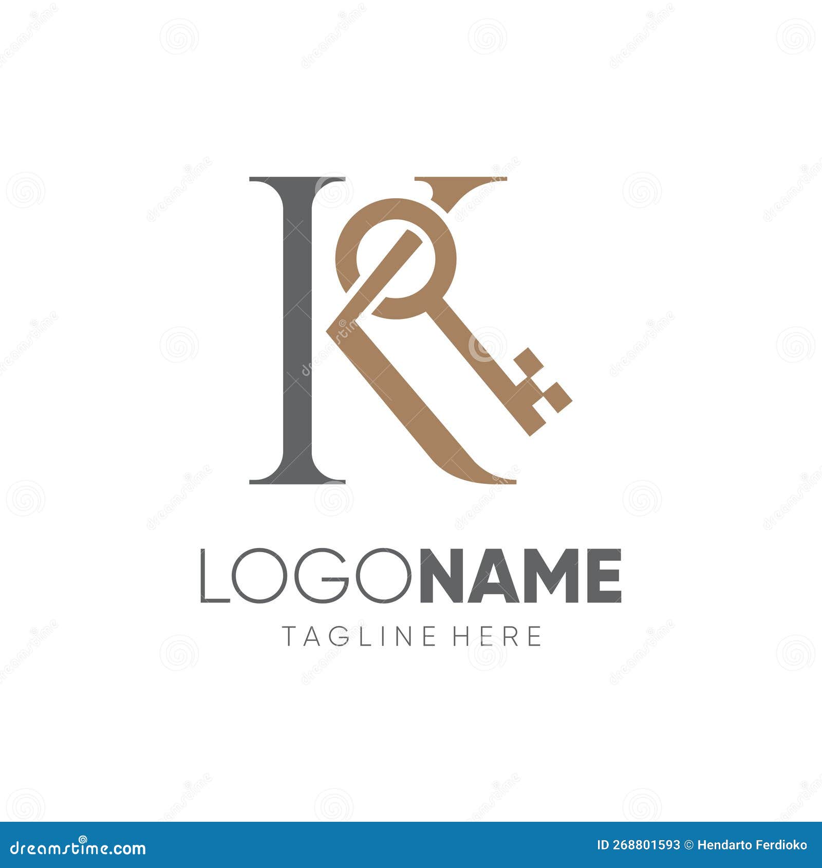 Initial Letter K Key Logo Design Vector Icon Graphic Emblem ...