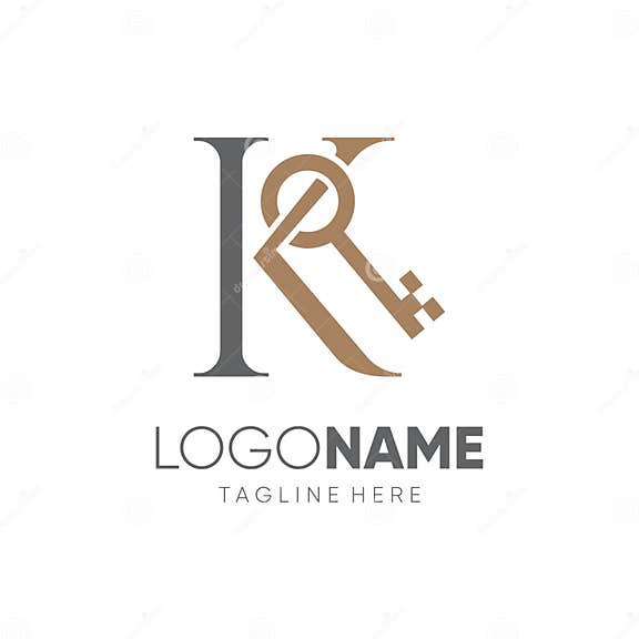 Initial Letter K Key Logo Design Vector Icon Graphic Emblem ...