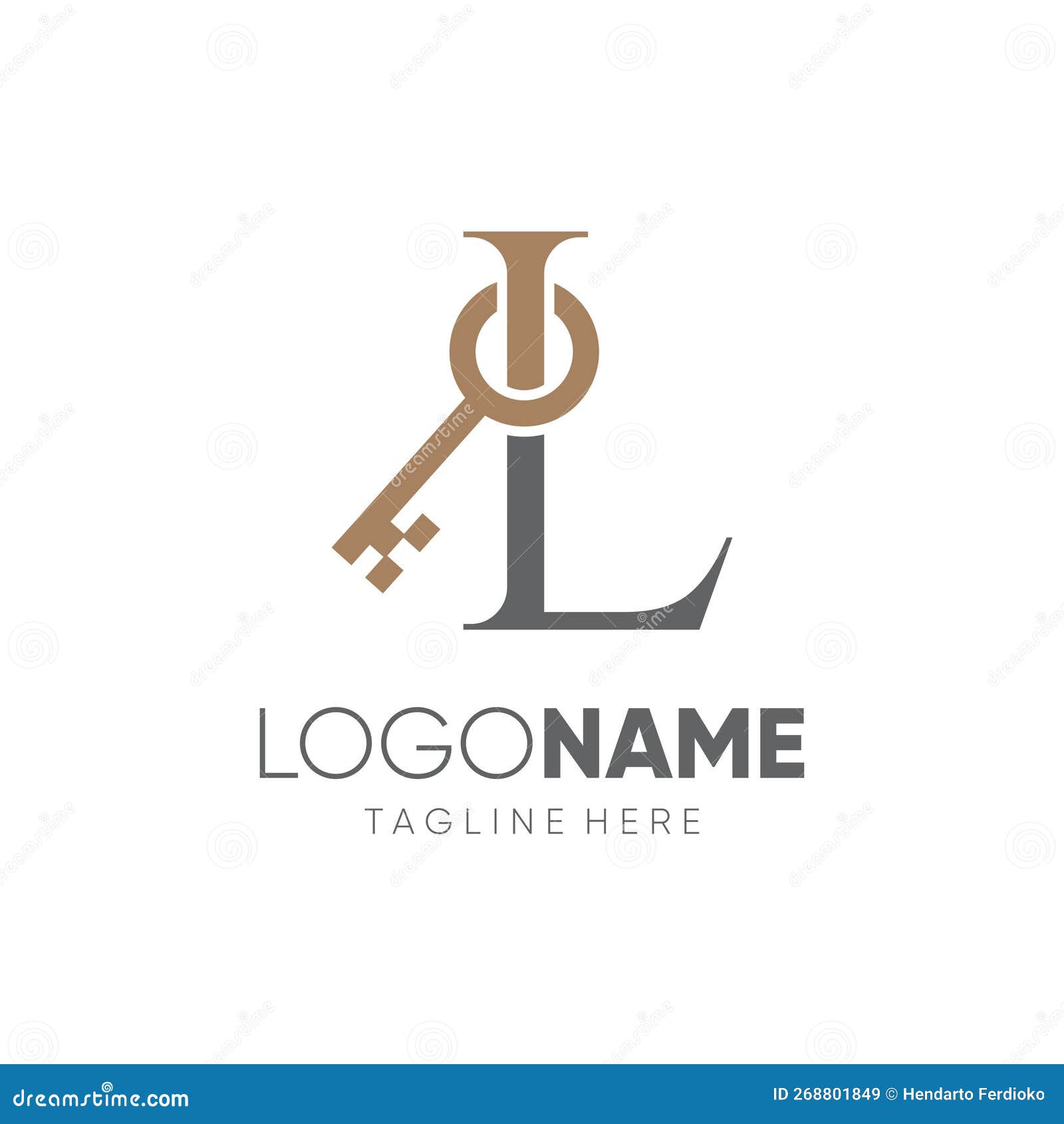 Initial Letter L Key Logo Design Vector Icon Graphic Emblem ...