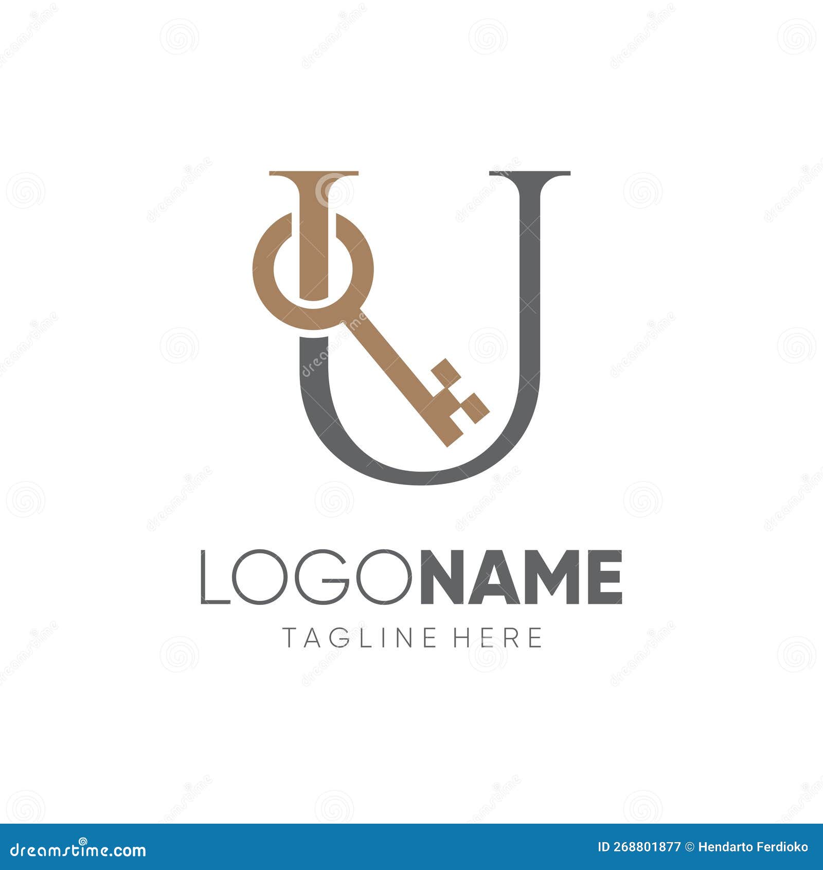 Initial Letter U Key Logo Design Vector Icon Graphic Emblem ...
