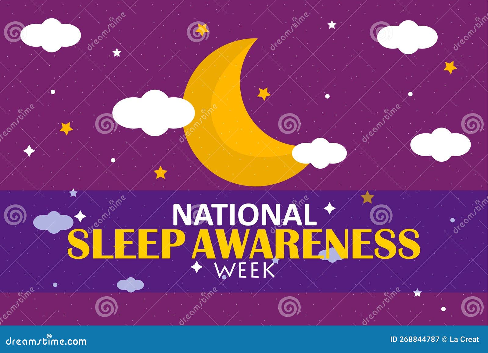 National Sleep Awareness Week Stock Vector - Illustration of annual ...