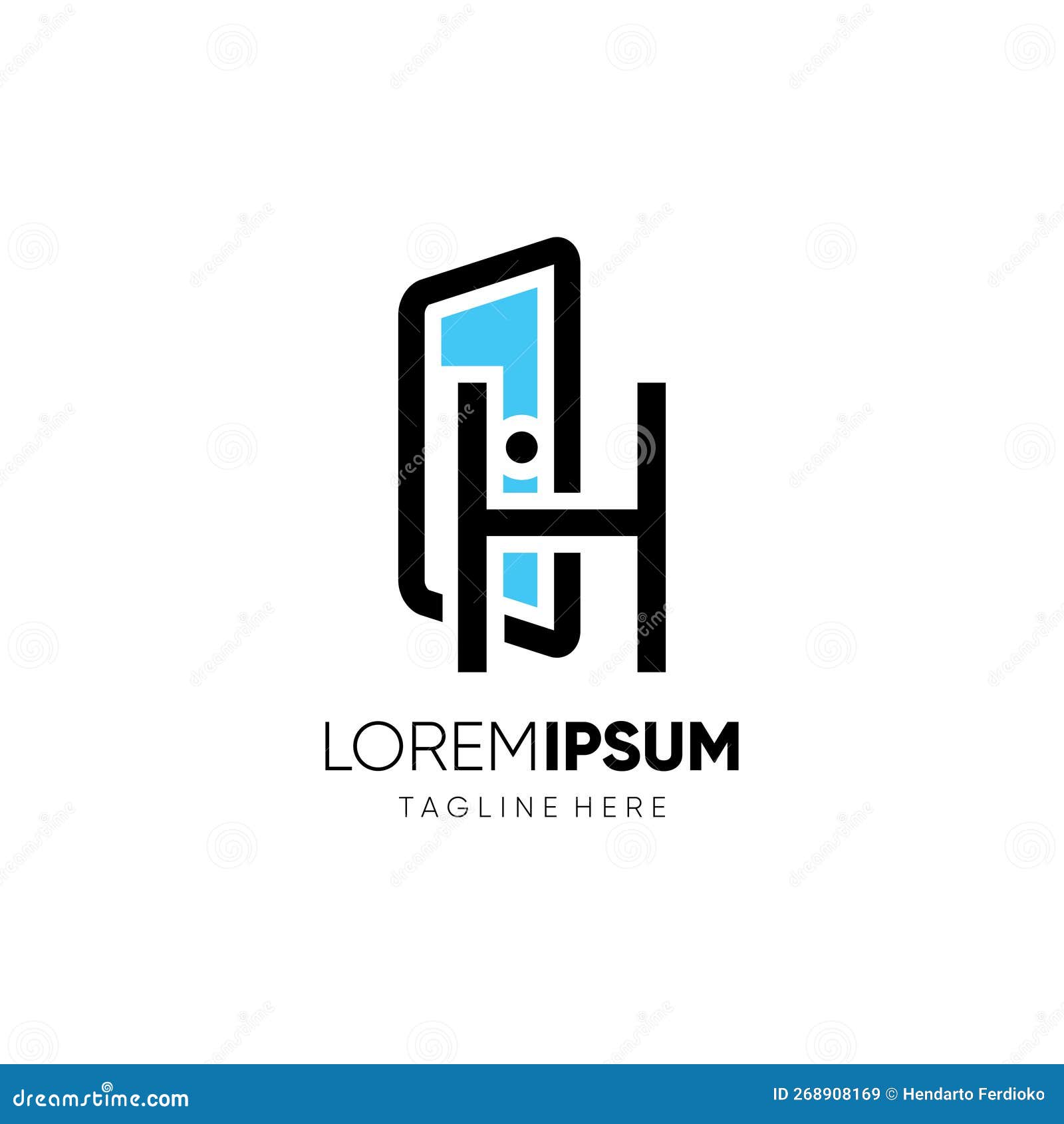 Initial Letter H Door Real Estate Logo Design Vector Icon Graphic ...